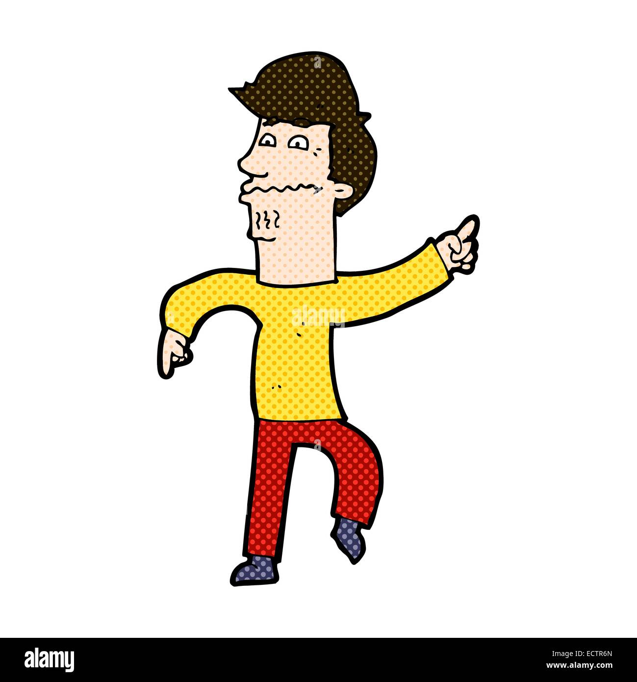 Cartoon style drawing worried man hi-res stock photography and images ...