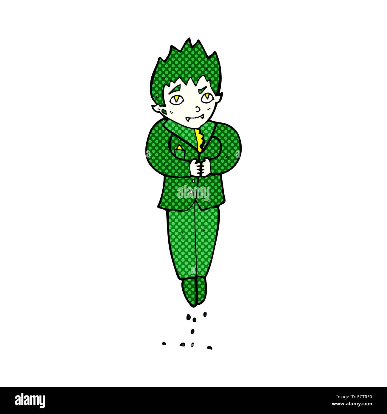 retro comic book style cartoon floating vampire Stock Vector Image ...