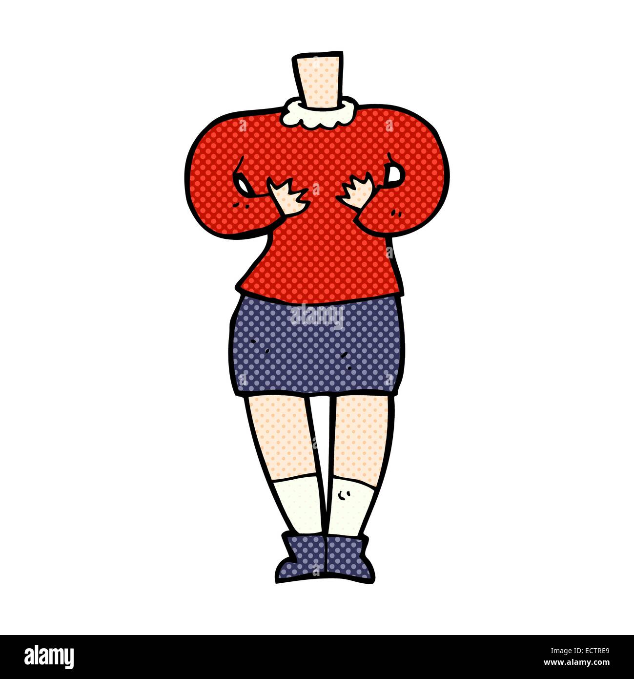 retro comic book style cartoon female body Stock Vector Image & Art - Alamy