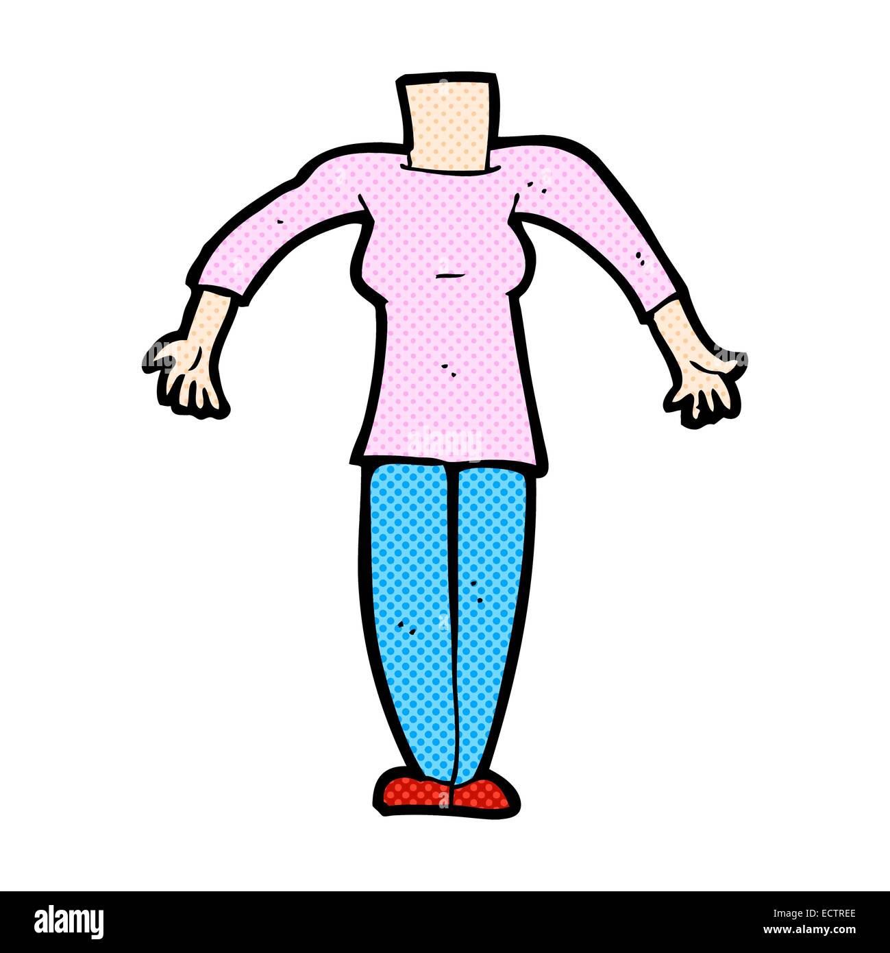 retro comic book style cartoon female body Stock Vector Image & Art - Alamy