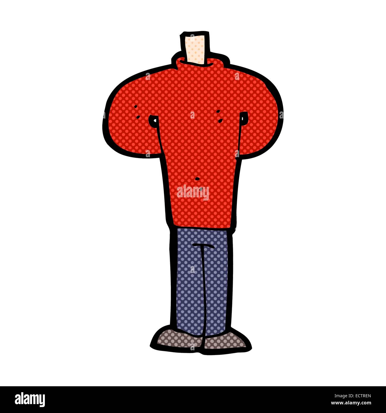 retro comic book style cartoon body standing still (mix and match retro ...