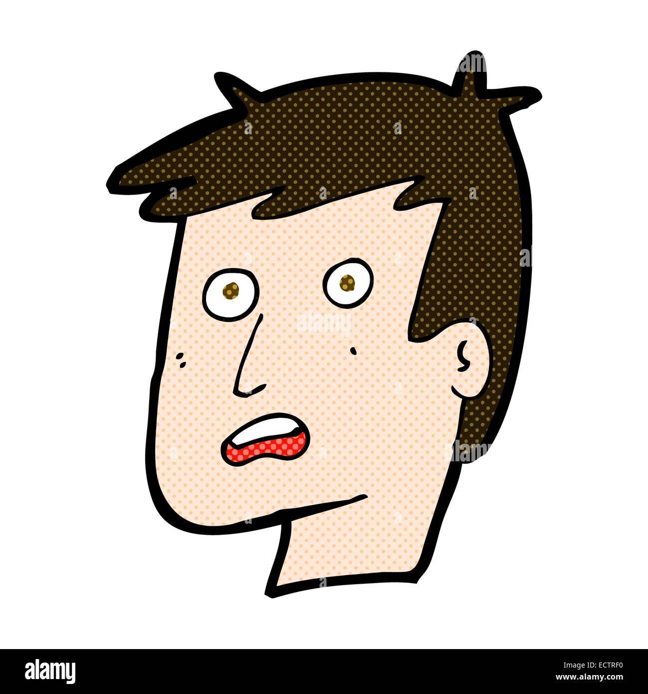 retro comic book style cartoon unhappy face Stock Vector Image & Art ...