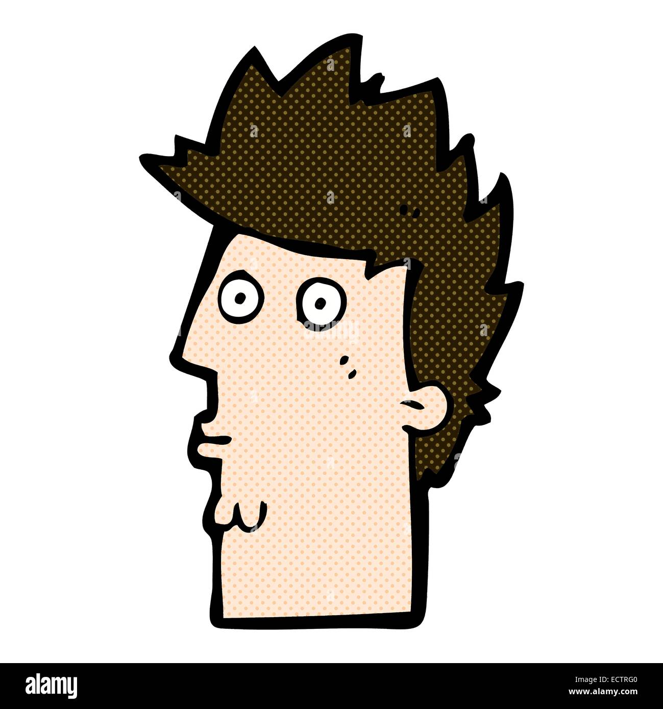 retro comic book style cartoon surprised face Stock Vector Image & Art ...