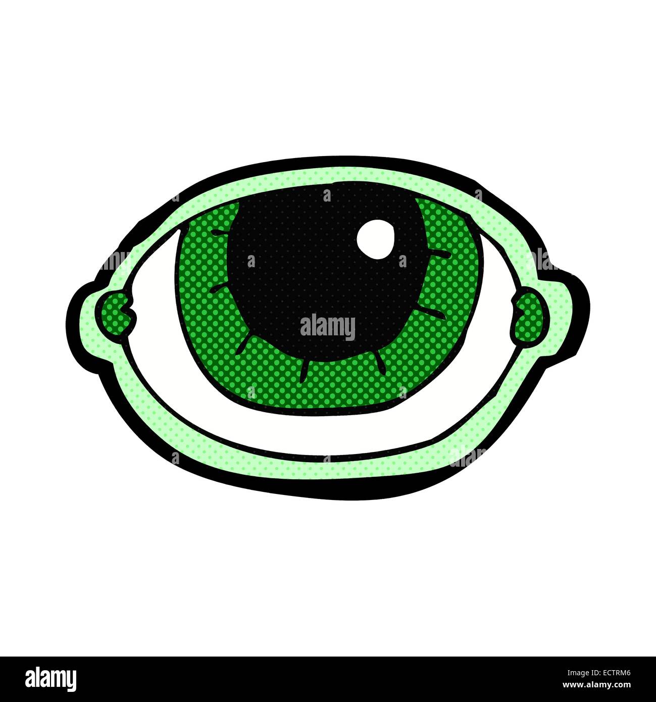 retro comic book style cartoon staring eye Stock Vector Image & Art - Alamy