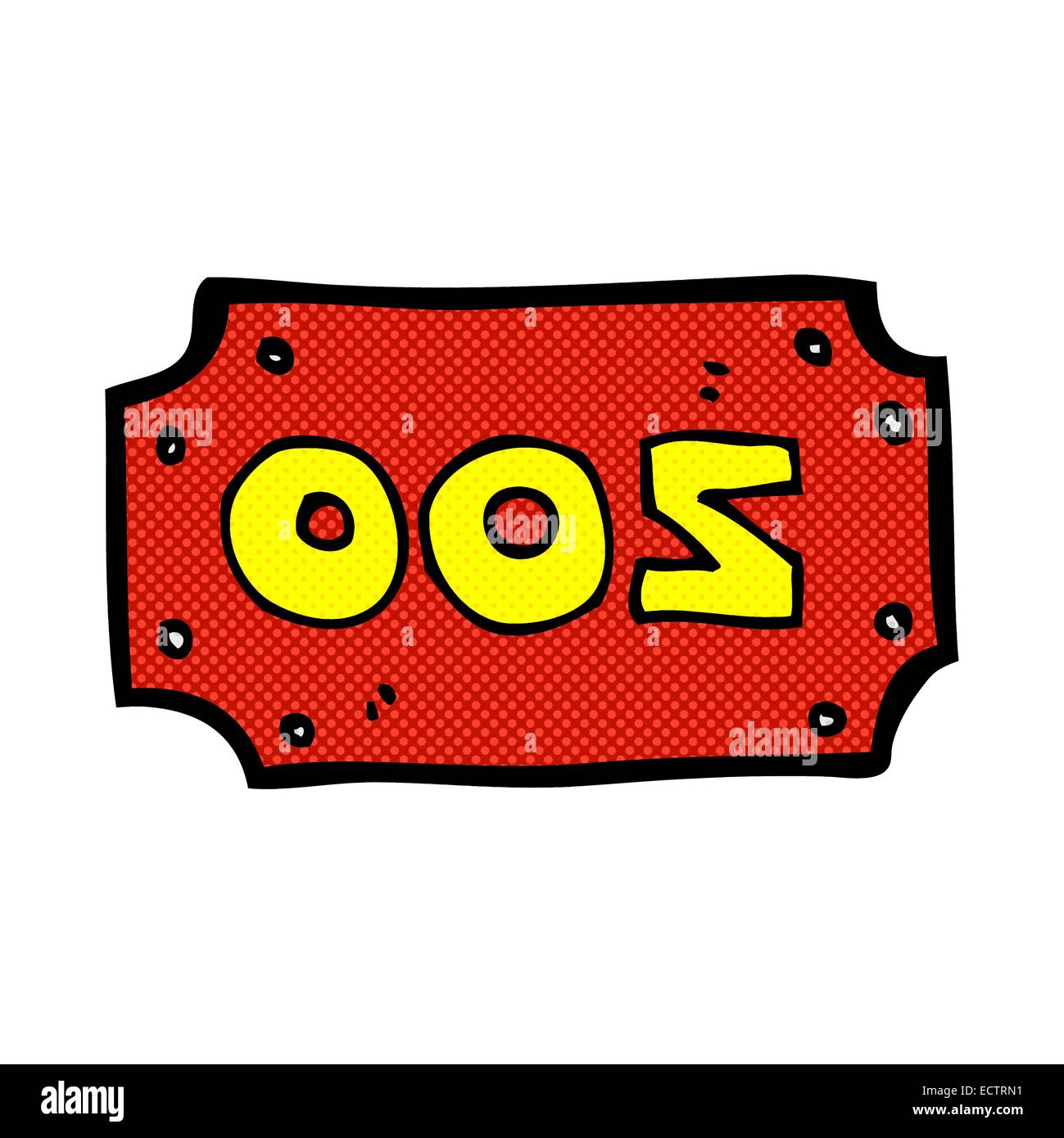 retro comic book style cartoon zoo sign Stock Vector Image & Art - Alamy