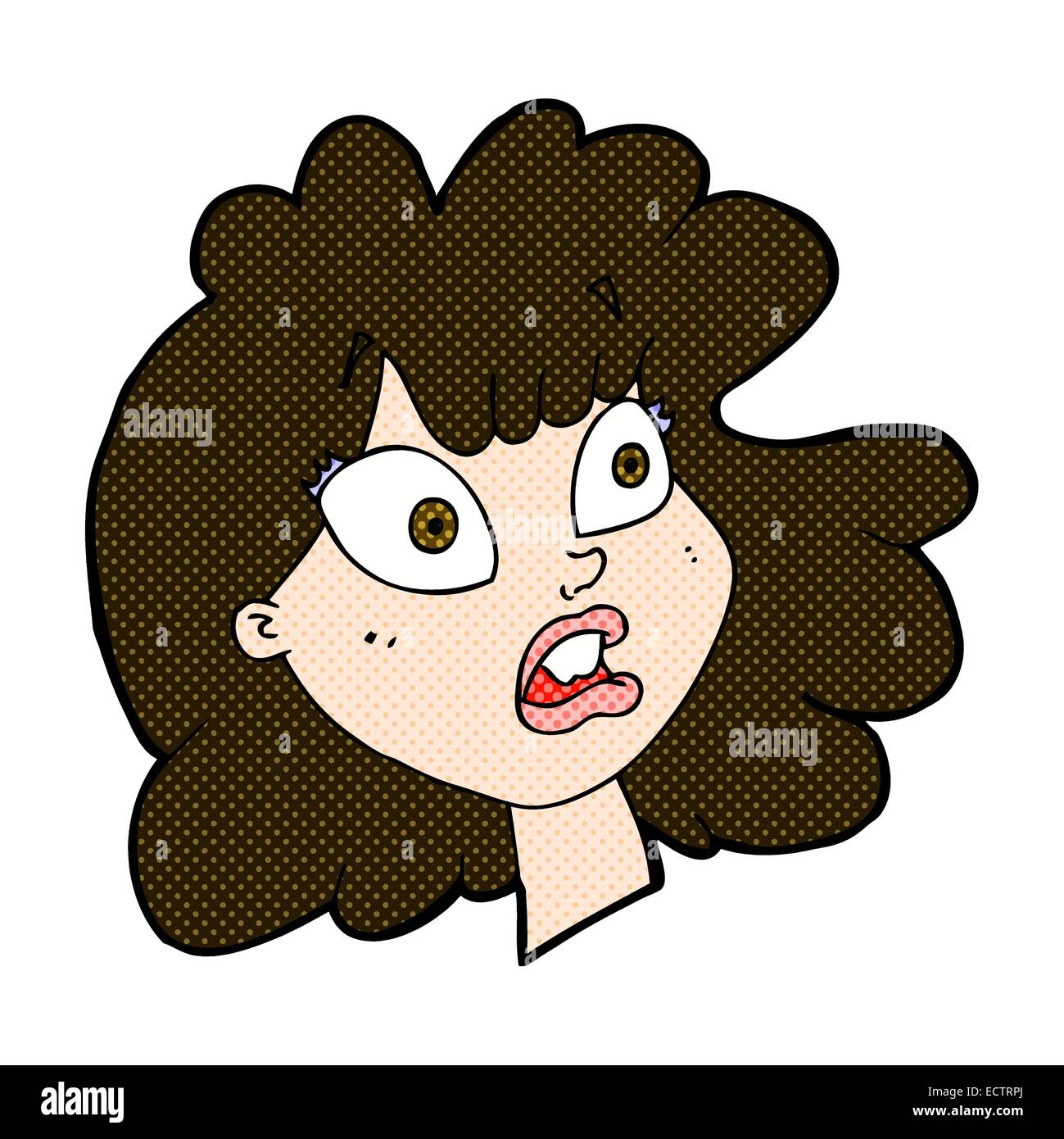 Frightened woman and book Stock Vector Images - Alamy