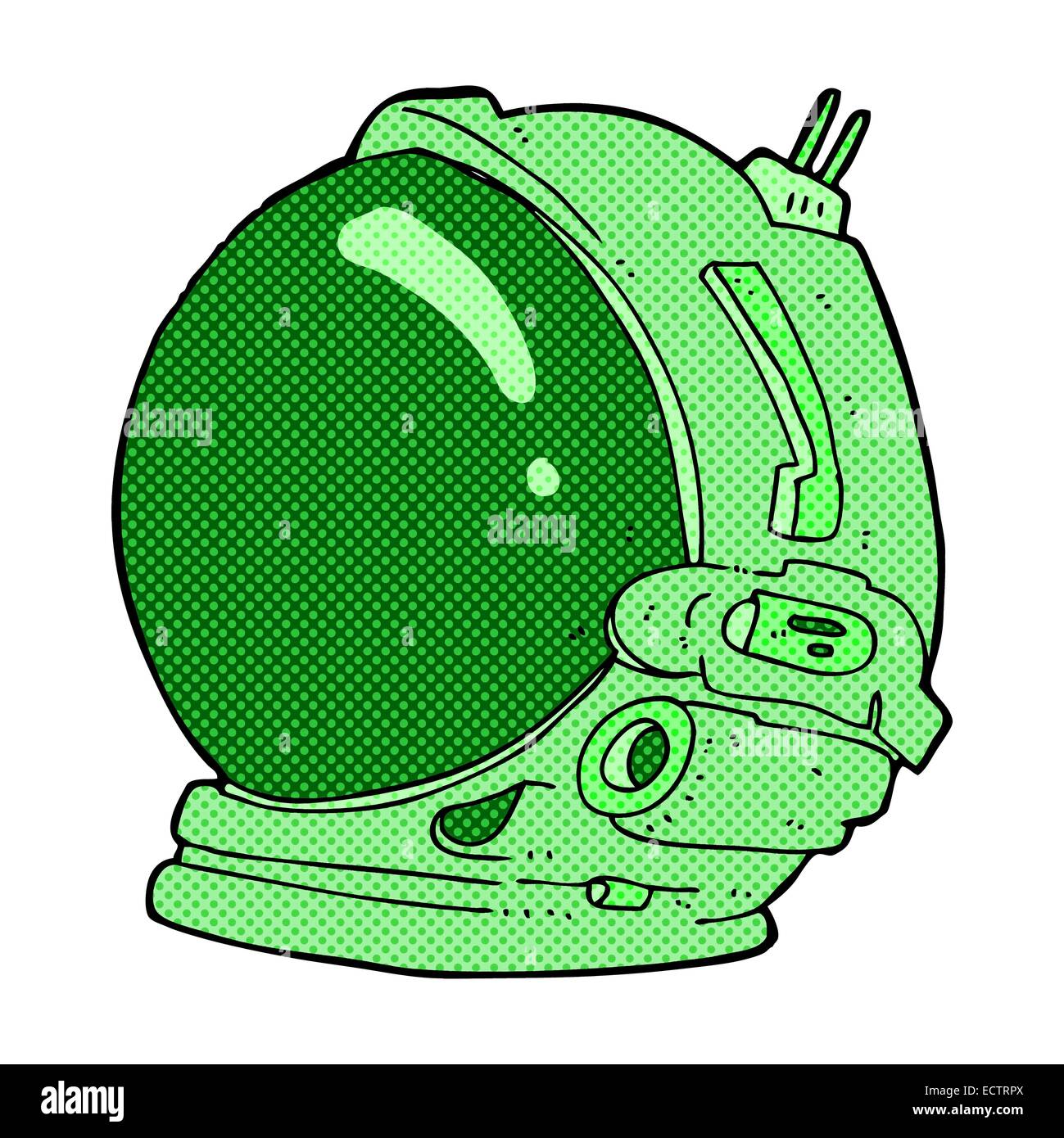 retro comic book style cartoon astronaut helmet Stock Vector Image ...