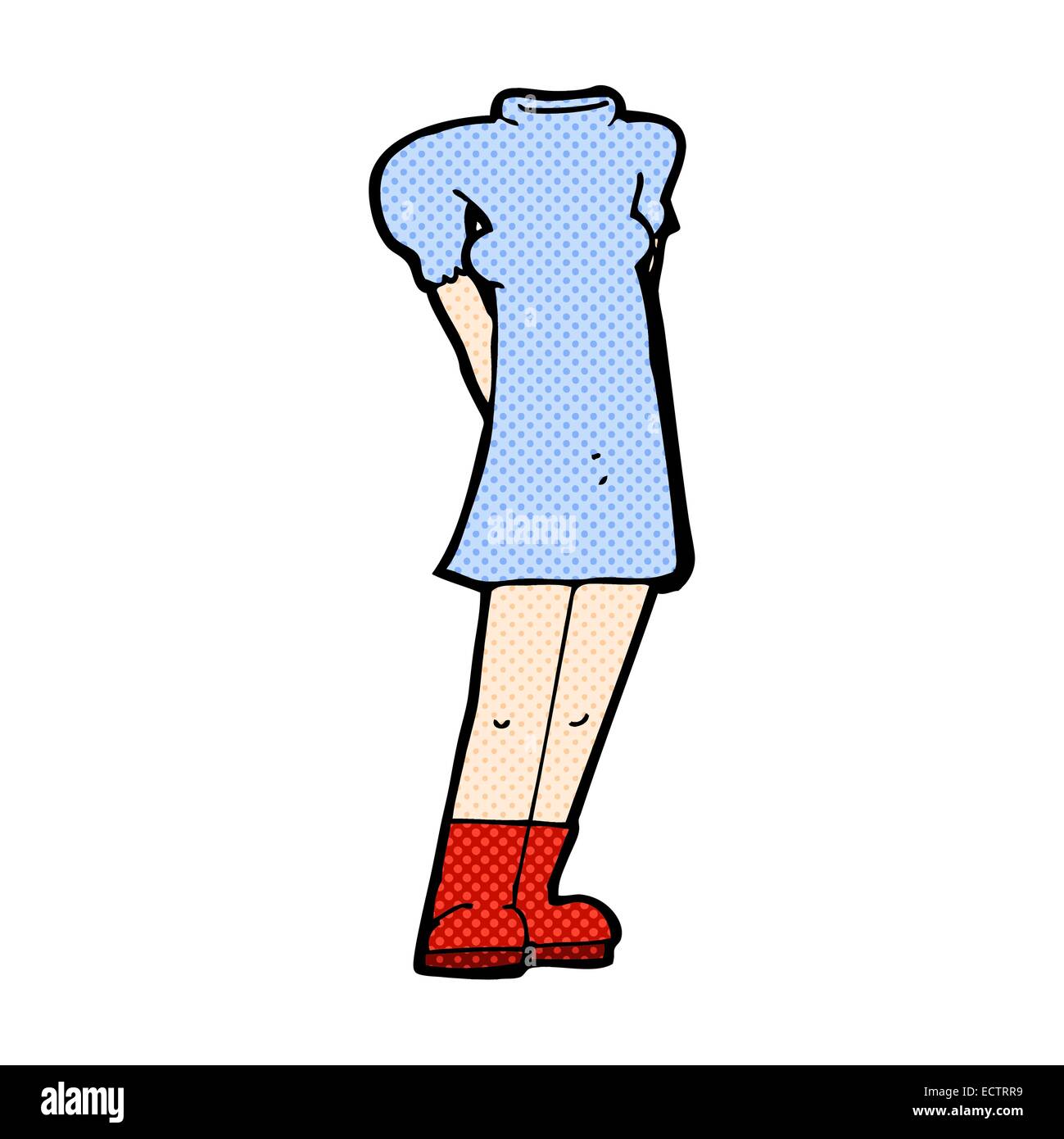 retro comic book style cartoon female body Stock Vector Image & Art - Alamy