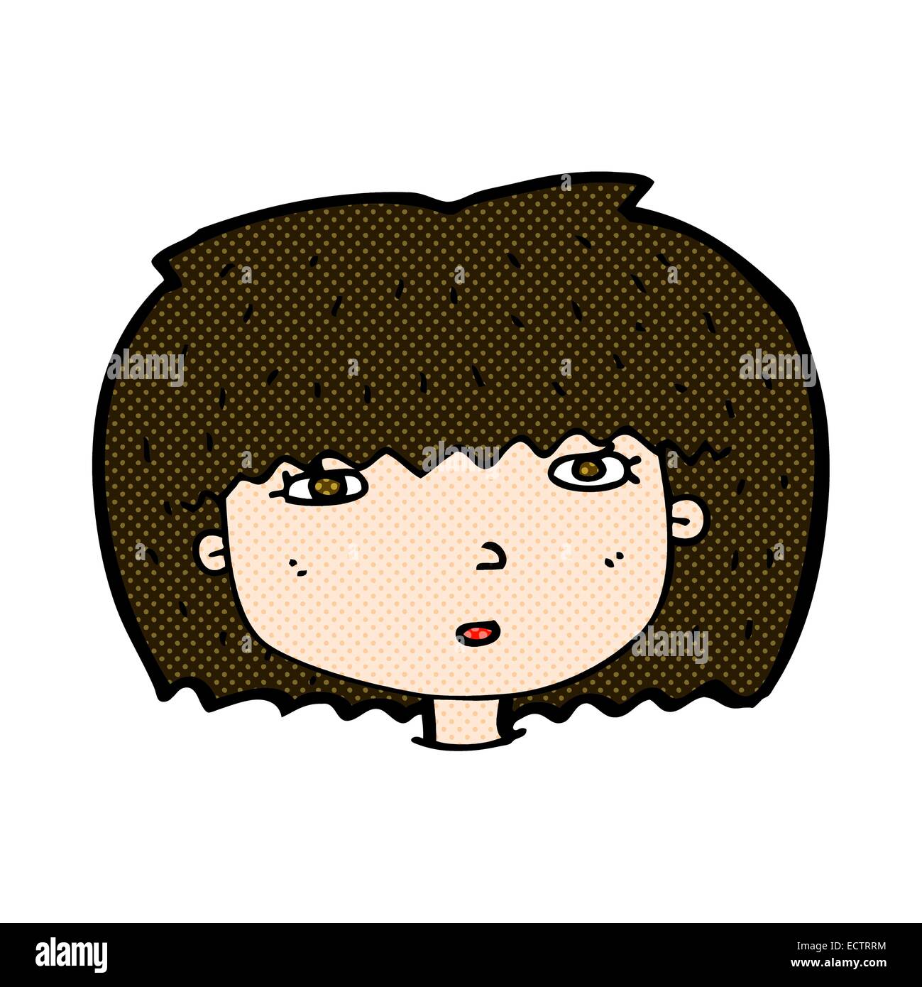 retro comic book style cartoon female face Stock Vector Image & Art - Alamy