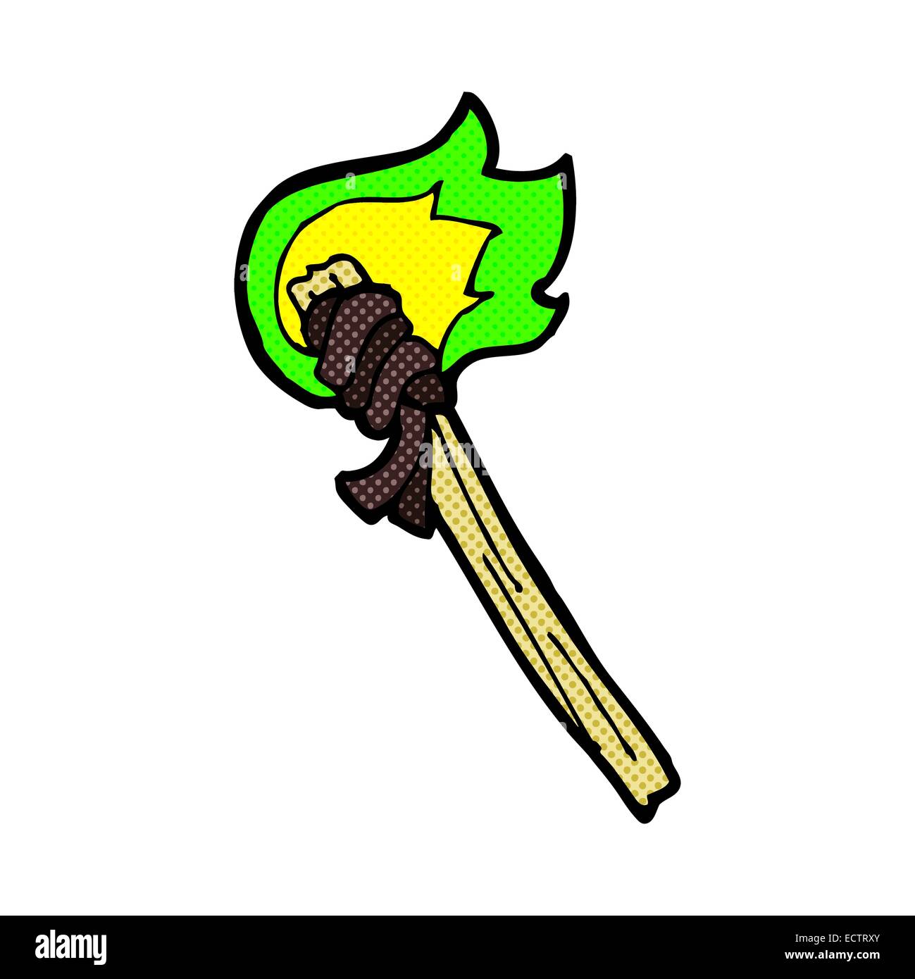 Cartoon burning torch Cut Out Stock Images & Pictures - Alamy