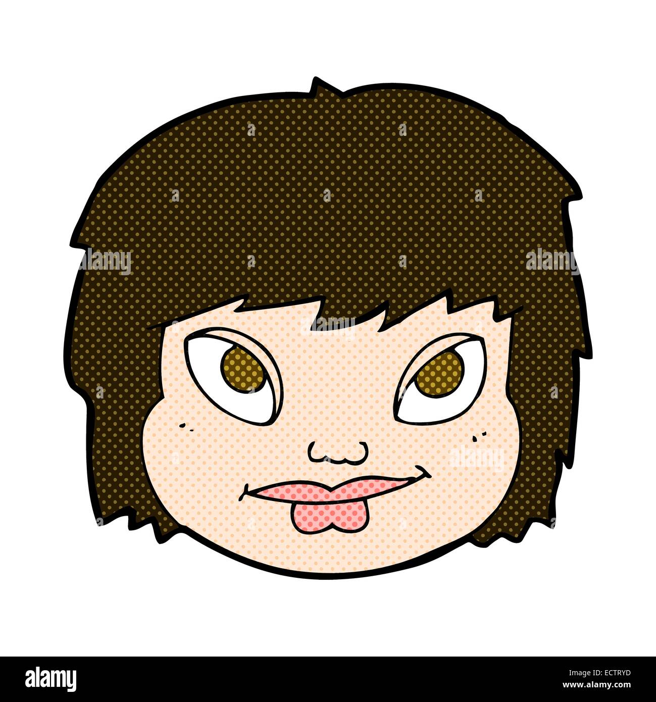 retro comic book style cartoon female face Stock Vector Image & Art - Alamy