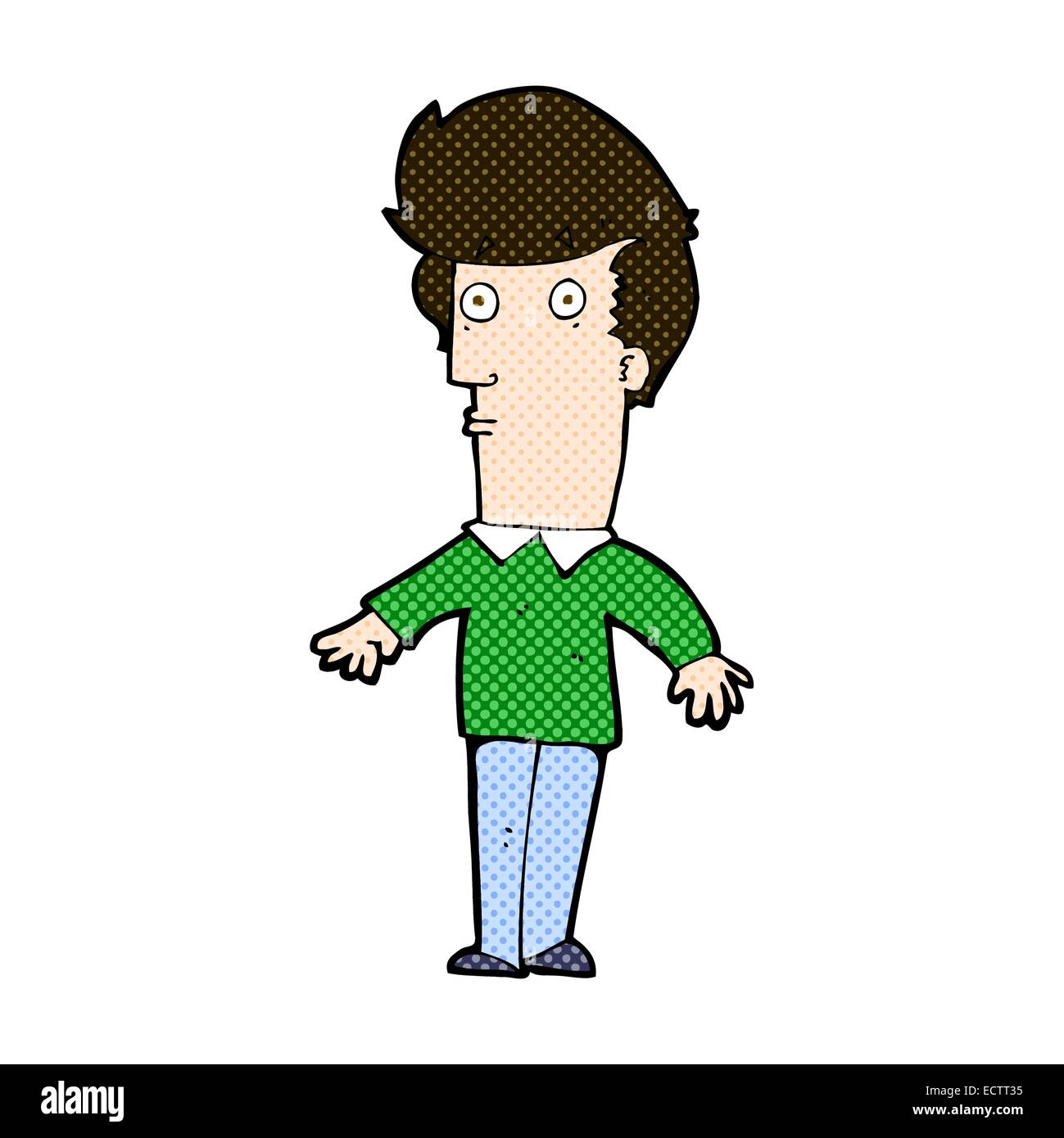 retro comic book style cartoon startled man Stock Vector Image & Art ...