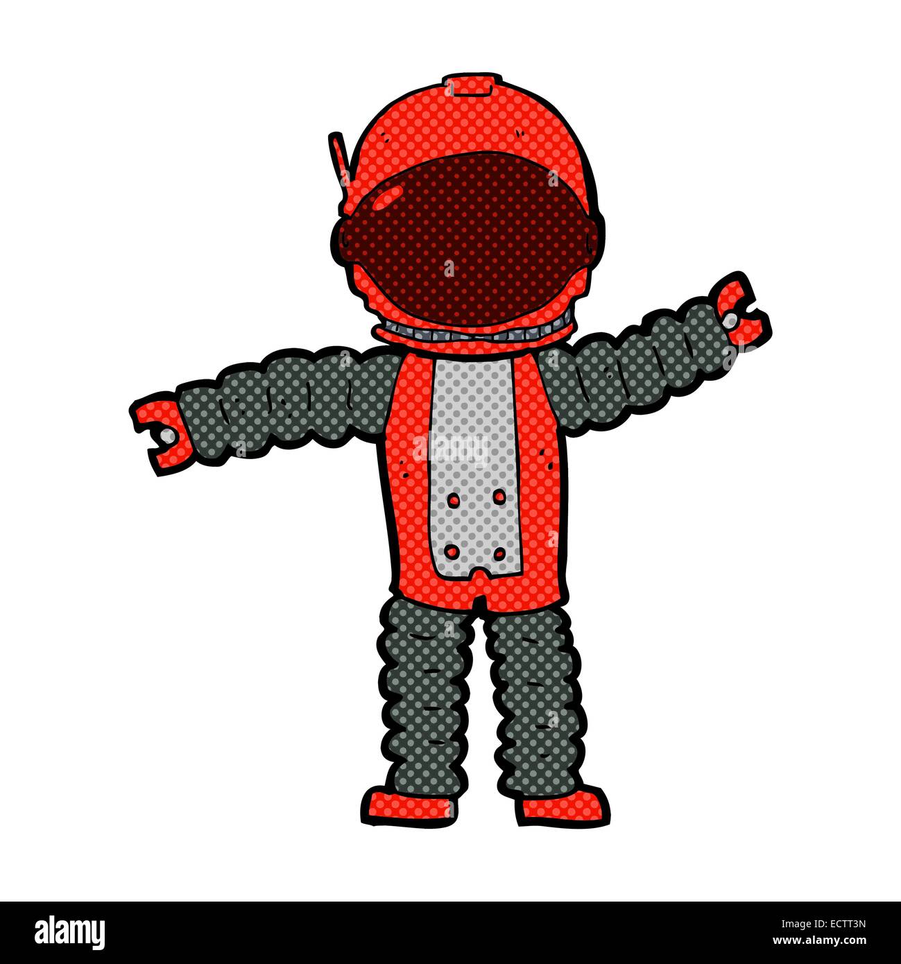 retro comic book style cartoon astronaut Stock Vector Image & Art - Alamy