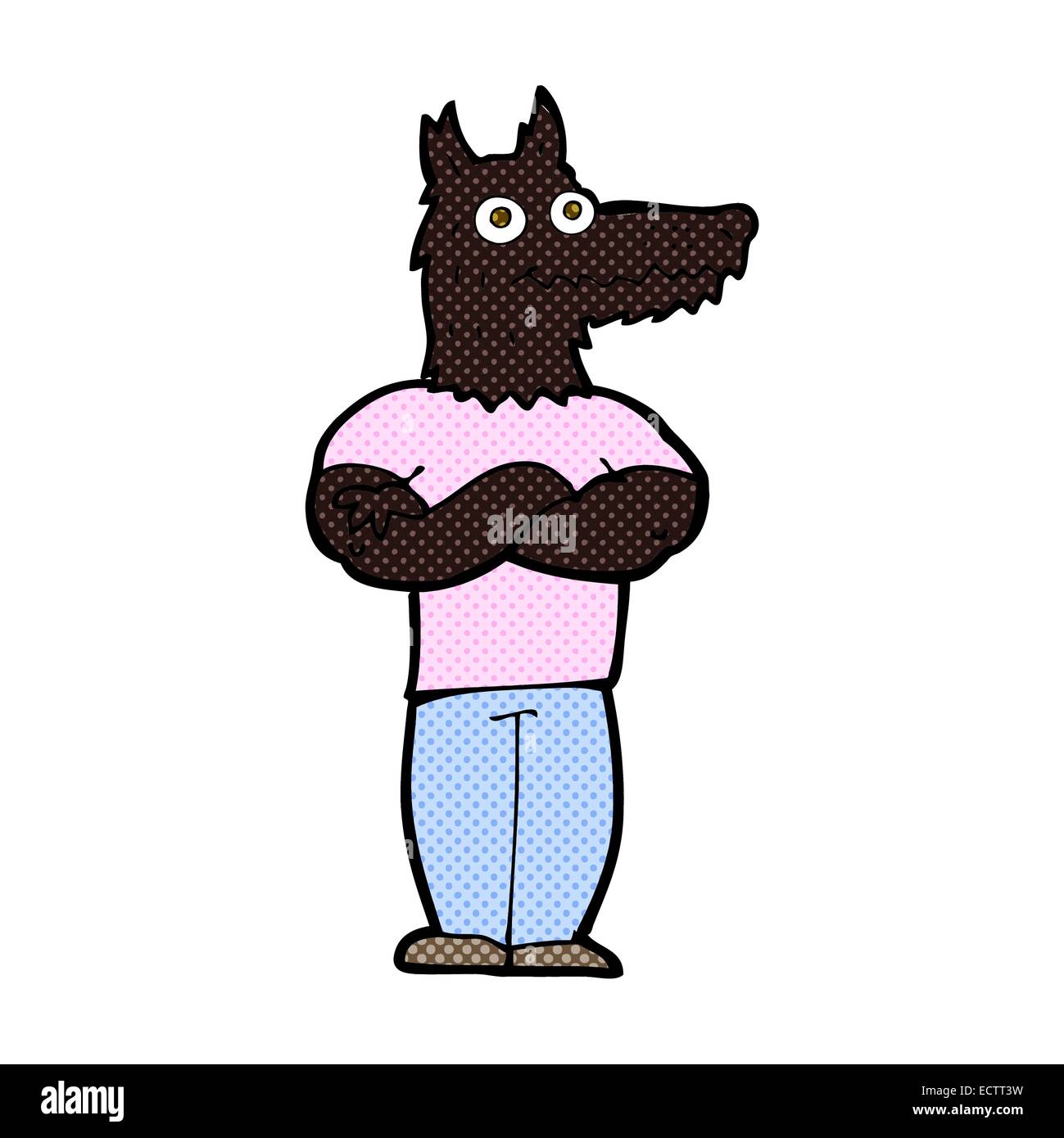 retro comic book style cartoon werewolf Stock Vector Image & Art - Alamy