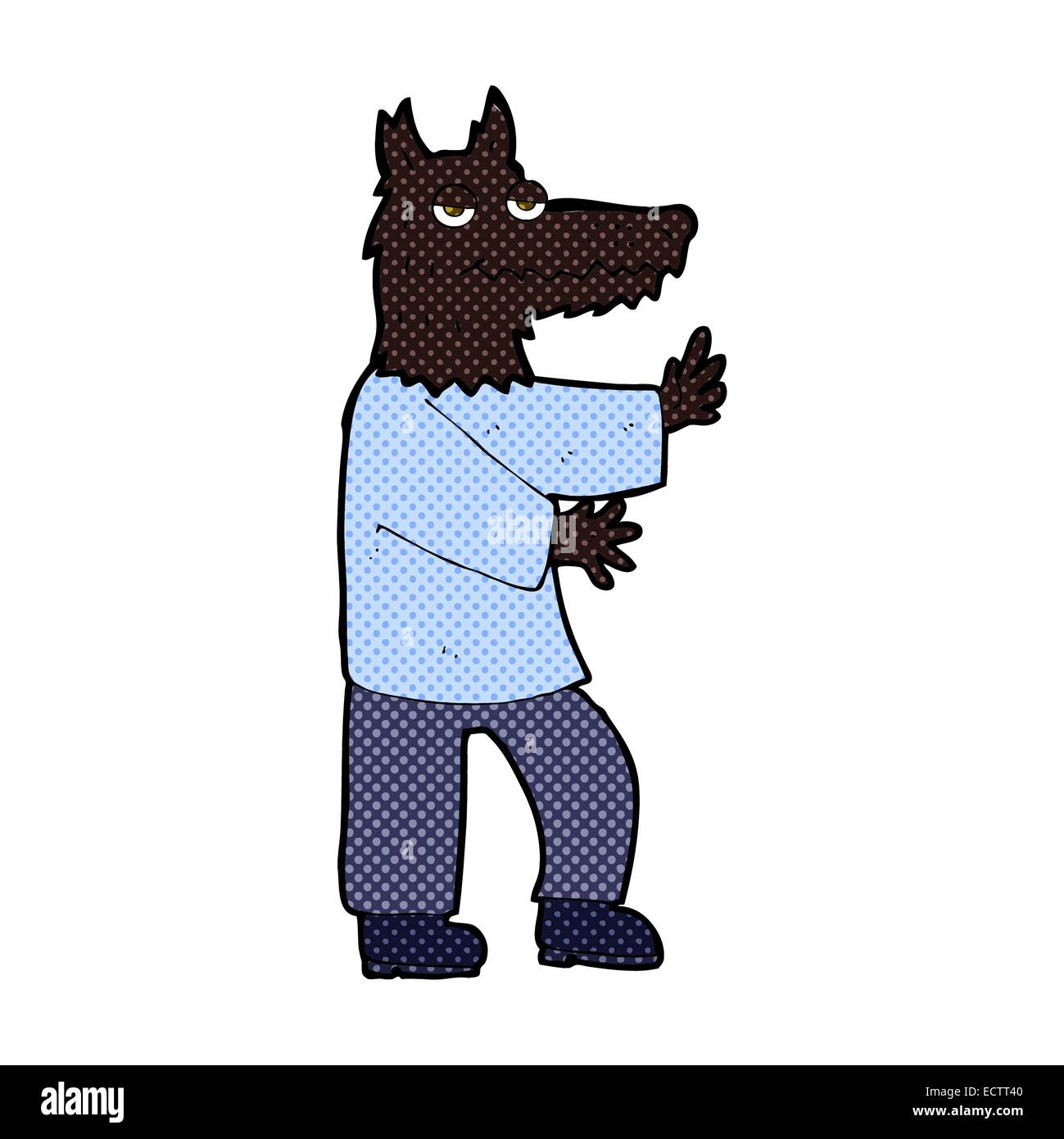 retro comic book style cartoon werewolf Stock Vector Image & Art - Alamy
