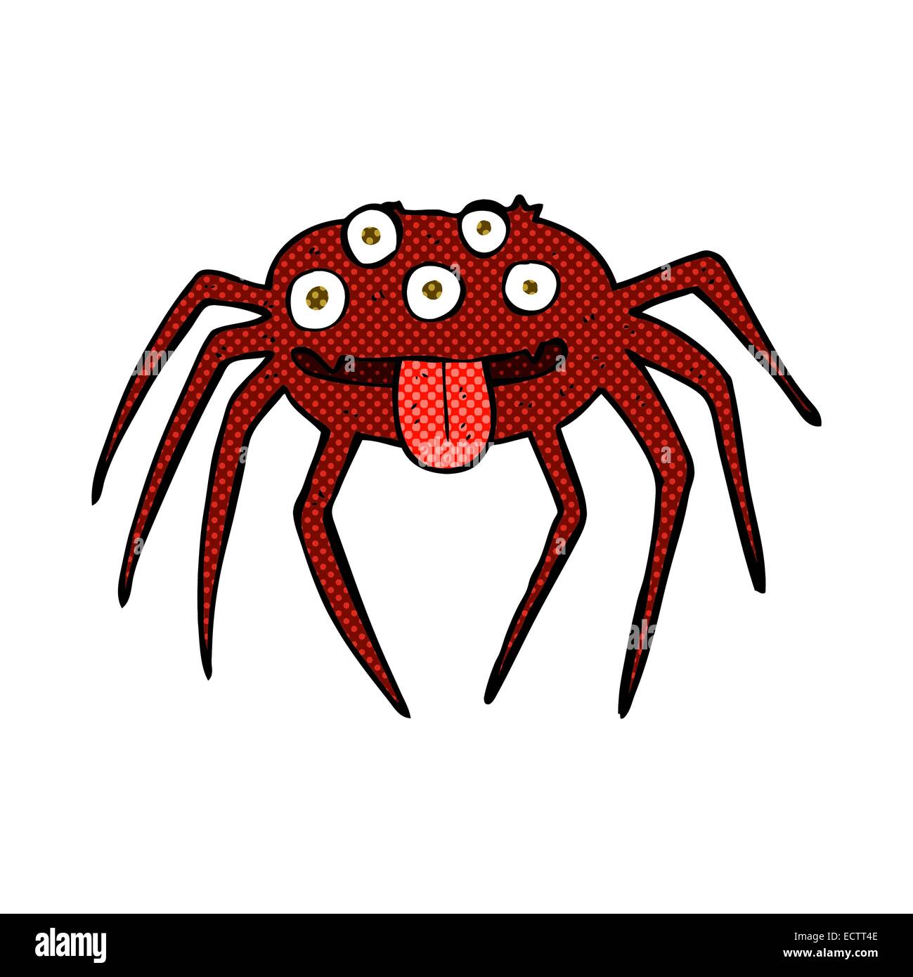 retro comic book style cartoon gross halloween spider Stock Vector ...