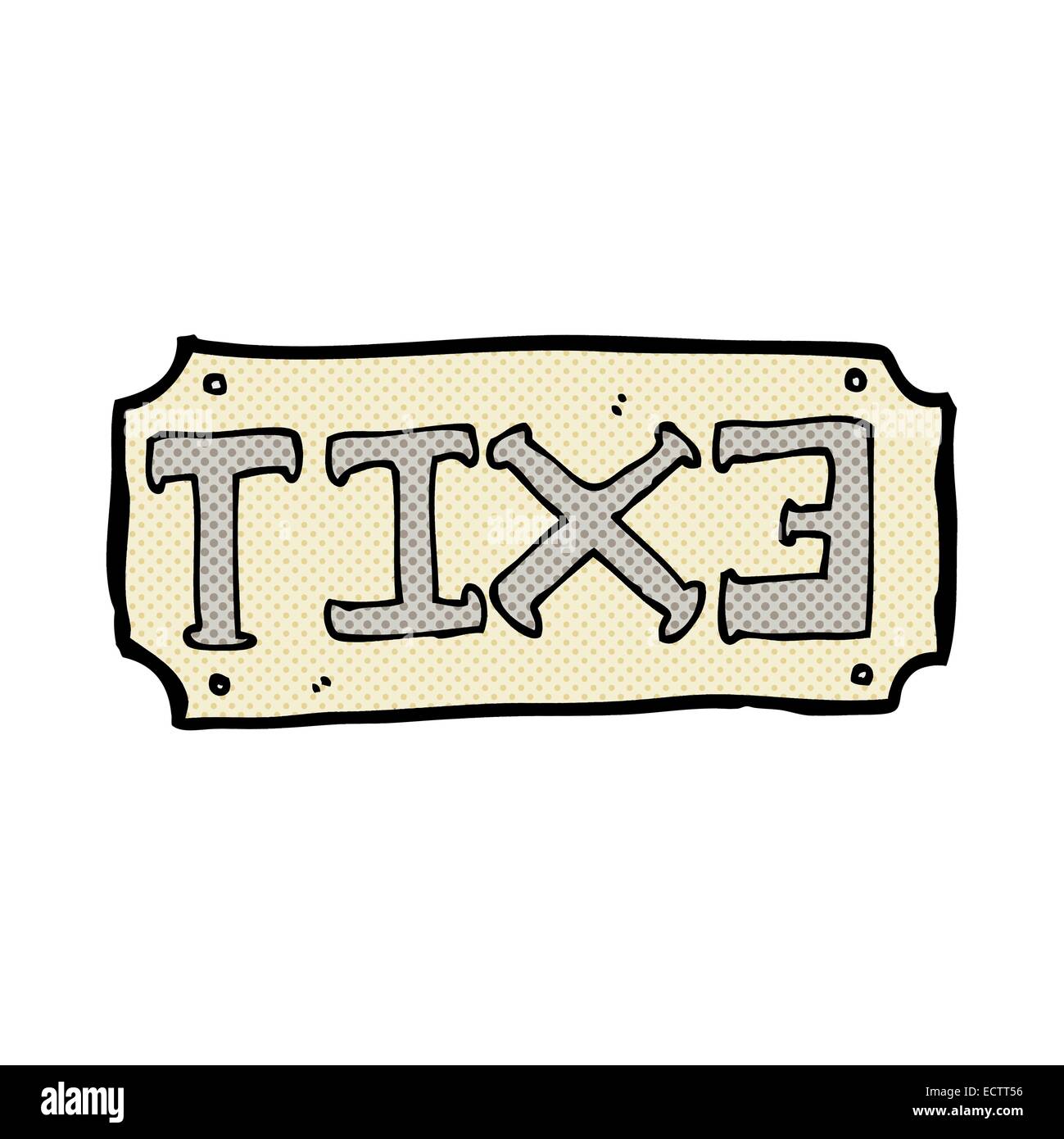 retro comic book style cartoon exit sign Stock Vector Image & Art - Alamy