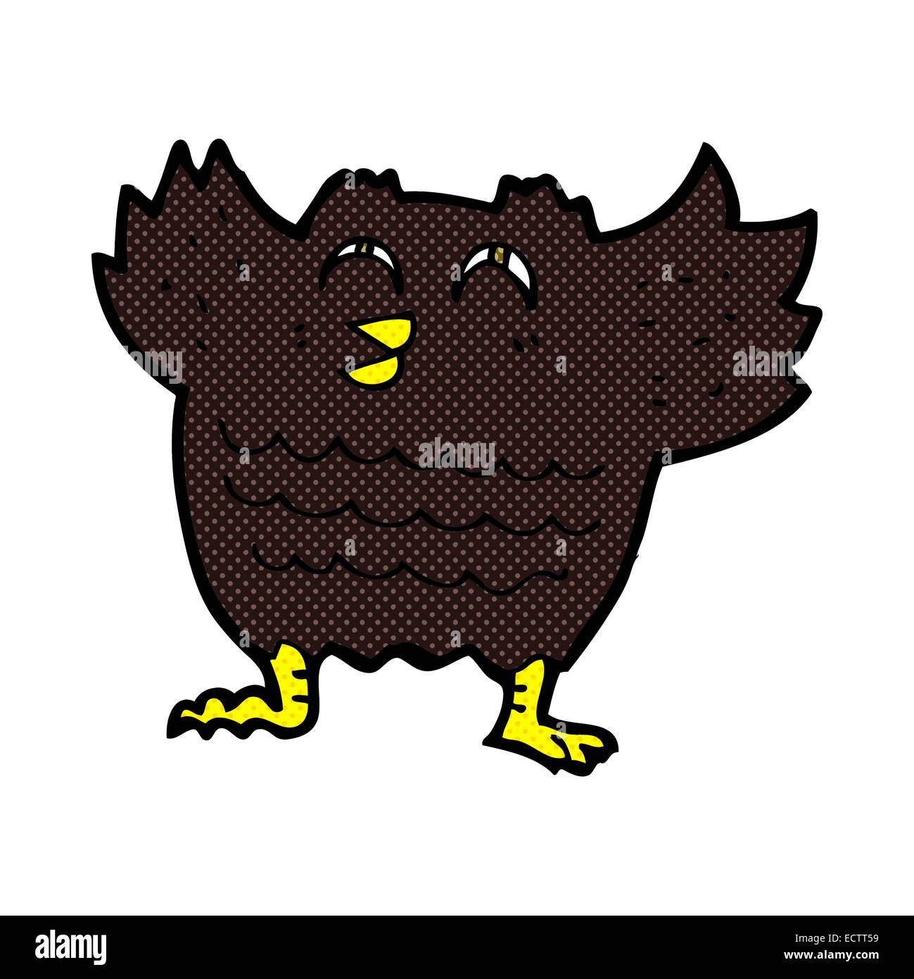 retro comic book style cartoon black bird Stock Vector Image & Art - Alamy