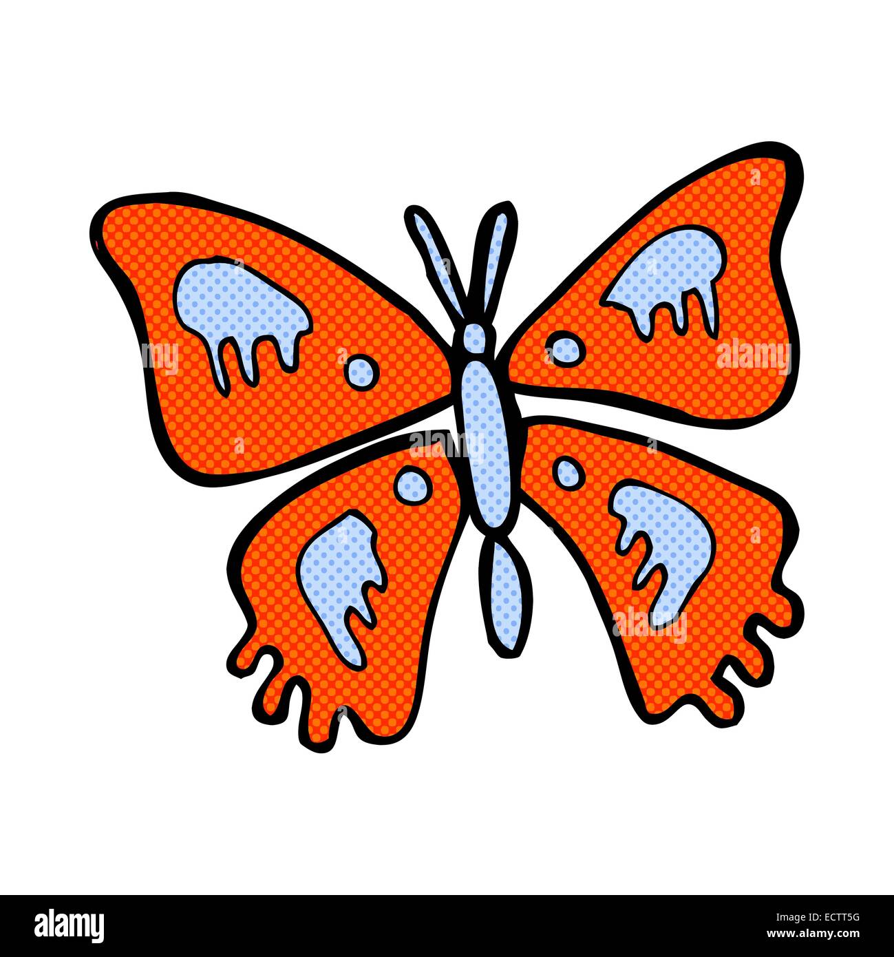 retro comic book style cartoon butterfly Stock Vector Image & Art - Alamy