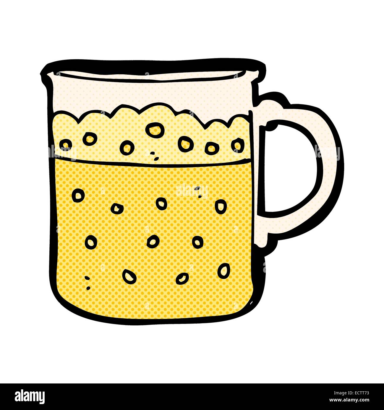 retro comic book style cartoon mug of beer Stock Vector Image & Art - Alamy