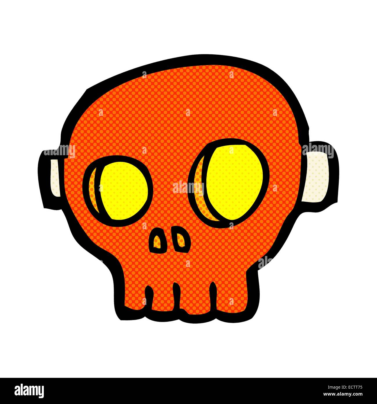 retro comic book style cartoon spooky skull mask Stock Vector Image ...