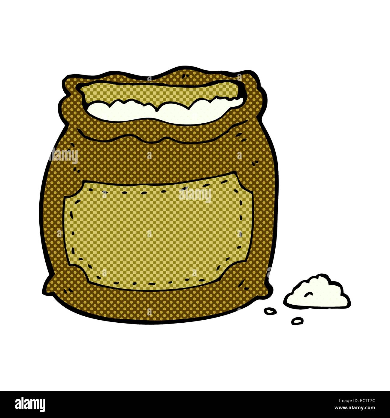 retro comic book style cartoon bag of flour Stock Vector Image & Art ...
