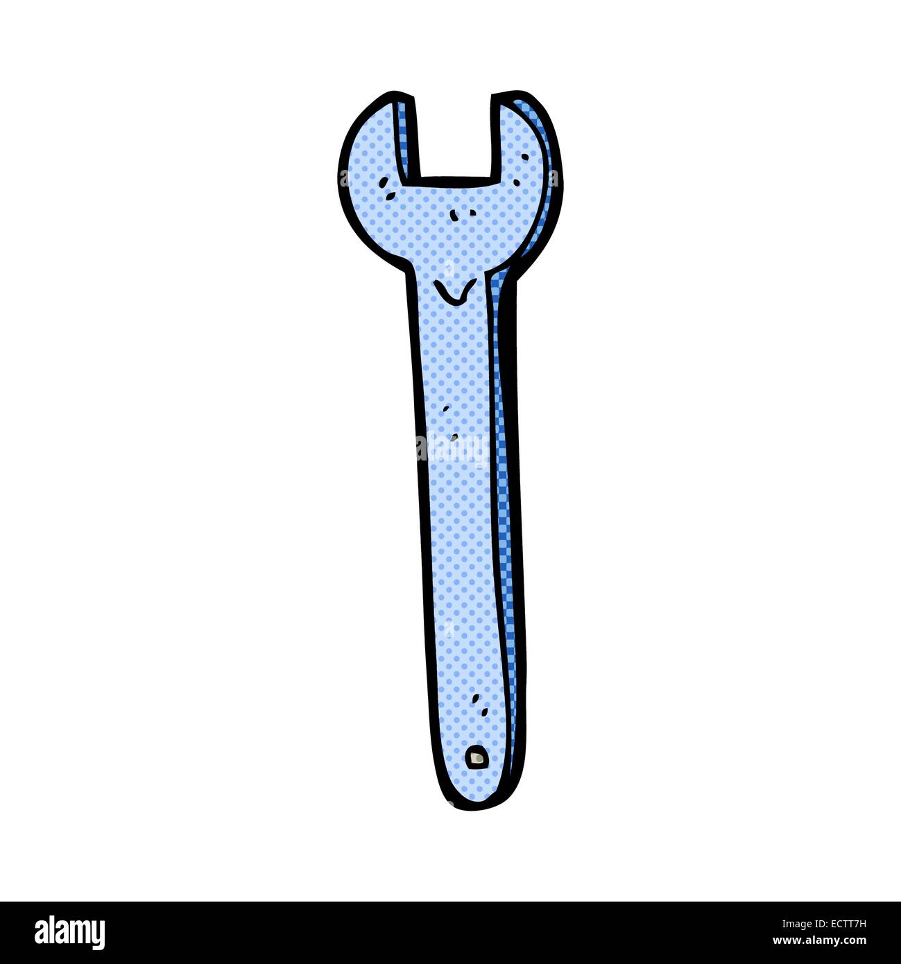 retro comic book style cartoon spanner Stock Vector Image & Art - Alamy