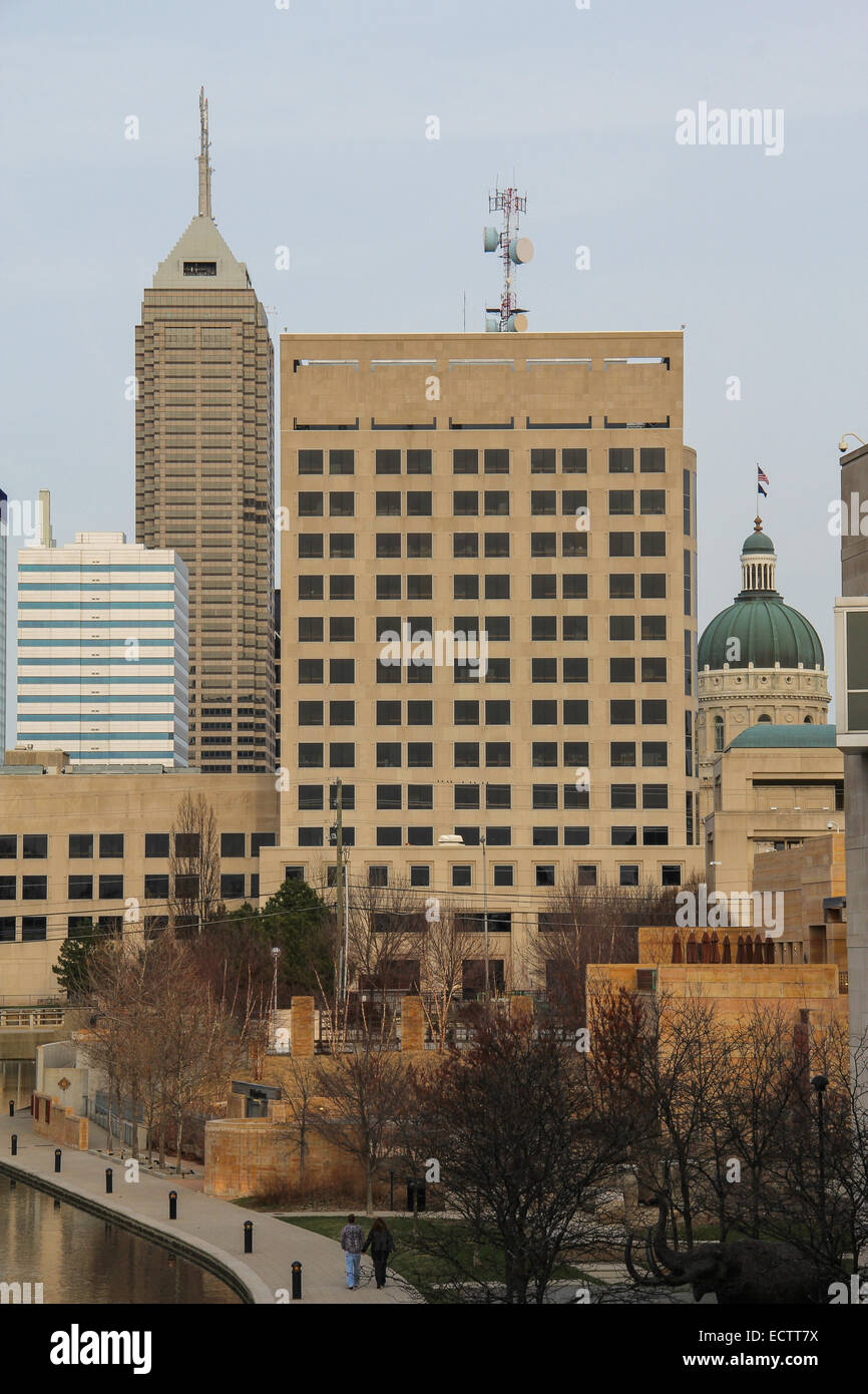 Downtown Indianapolis, Indiana. Taken along the River Walk Stock Photo ...