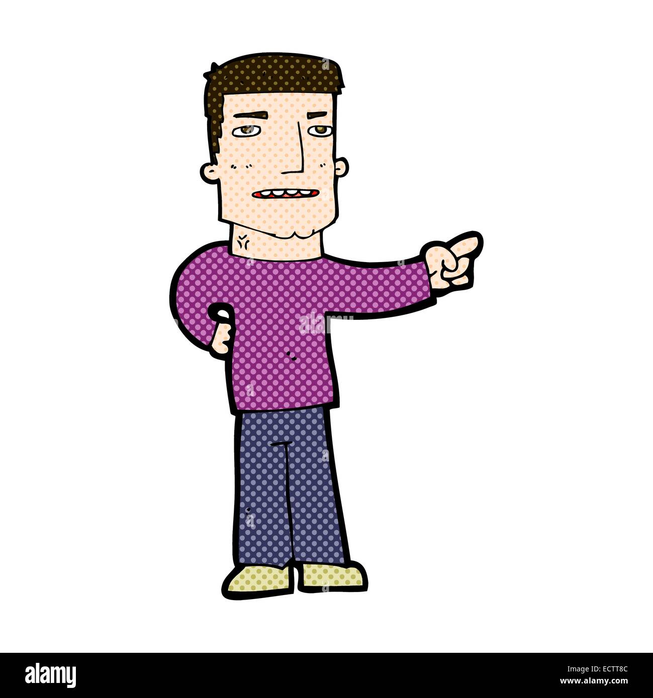 retro comic book style cartoon man pointing Stock Vector Image & Art ...