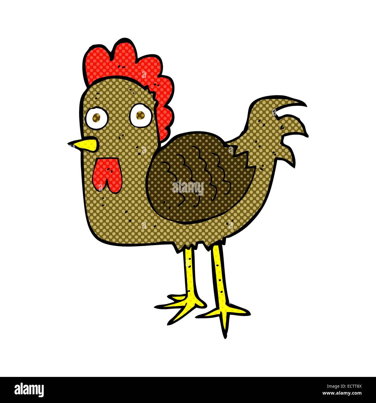 retro comic book style cartoon chicken Stock Vector Image & Art - Alamy