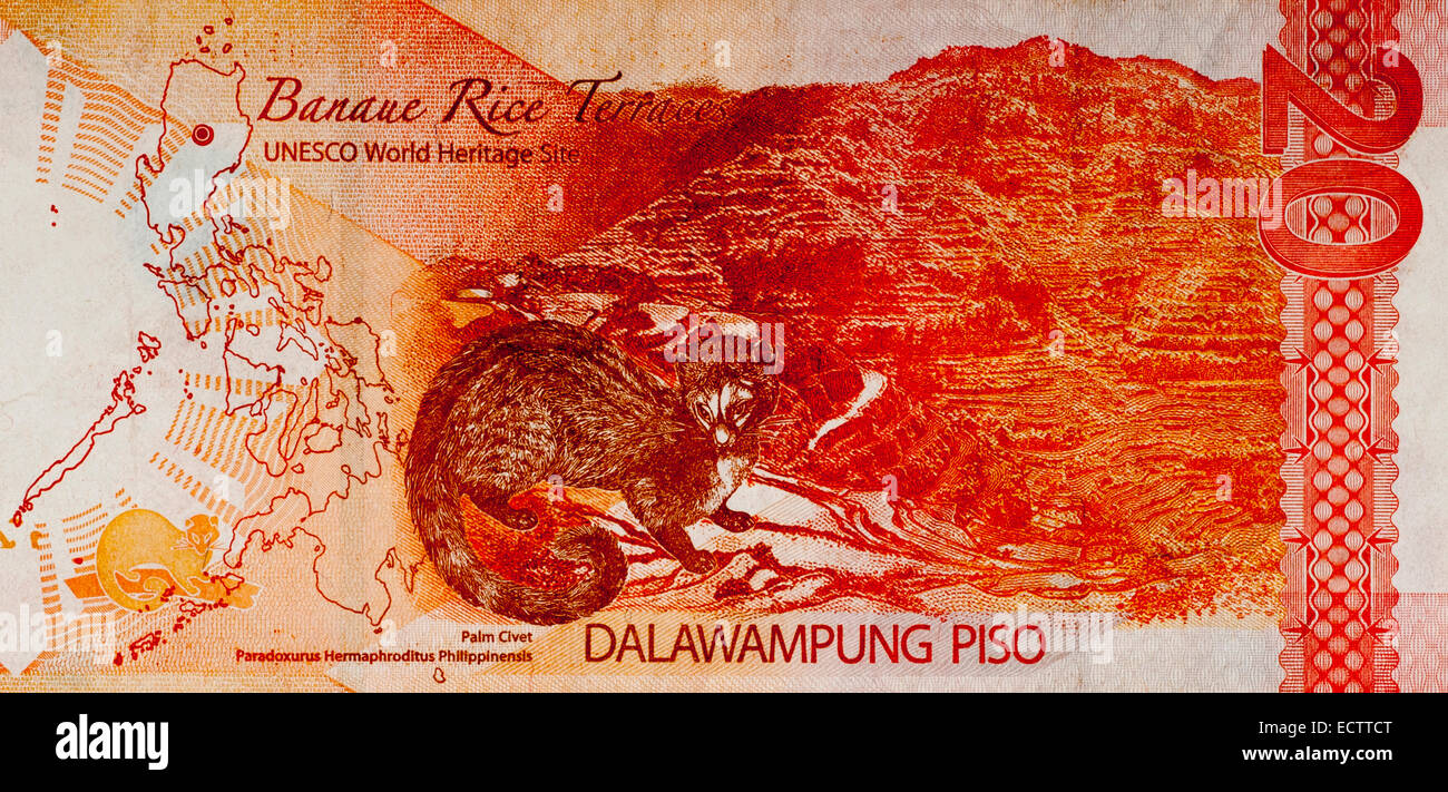 Philippines 20 Twenty Piso Bank Note Stock Photo - Alamy