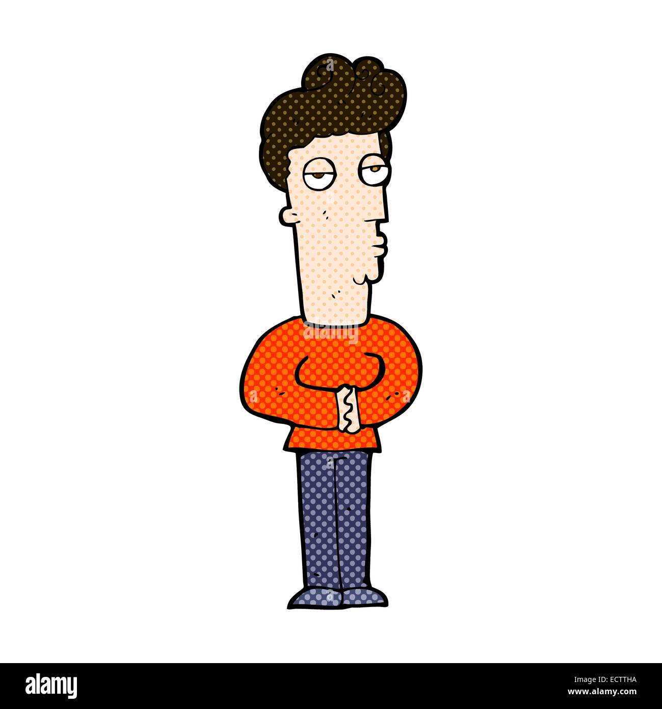 retro comic book style cartoon arrogant man Stock Vector Image & Art ...