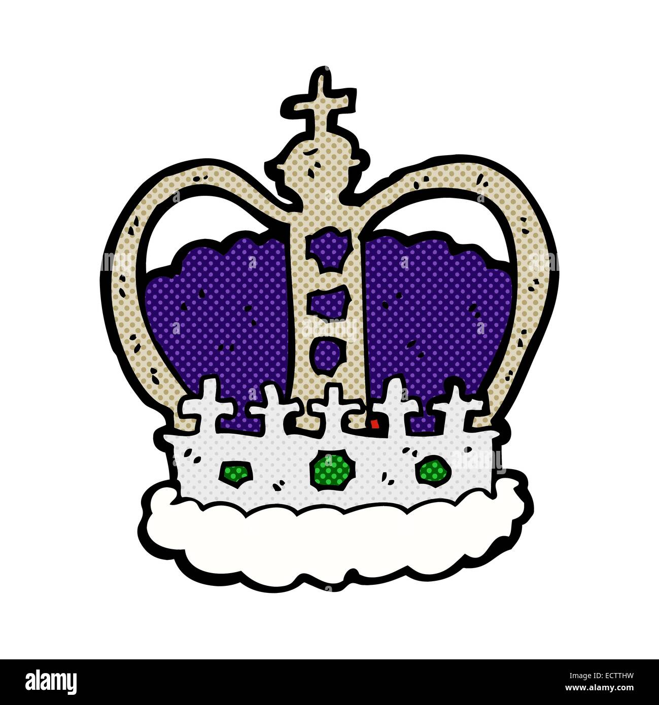 retro comic book style cartoon royal crown Stock Vector Image & Art - Alamy