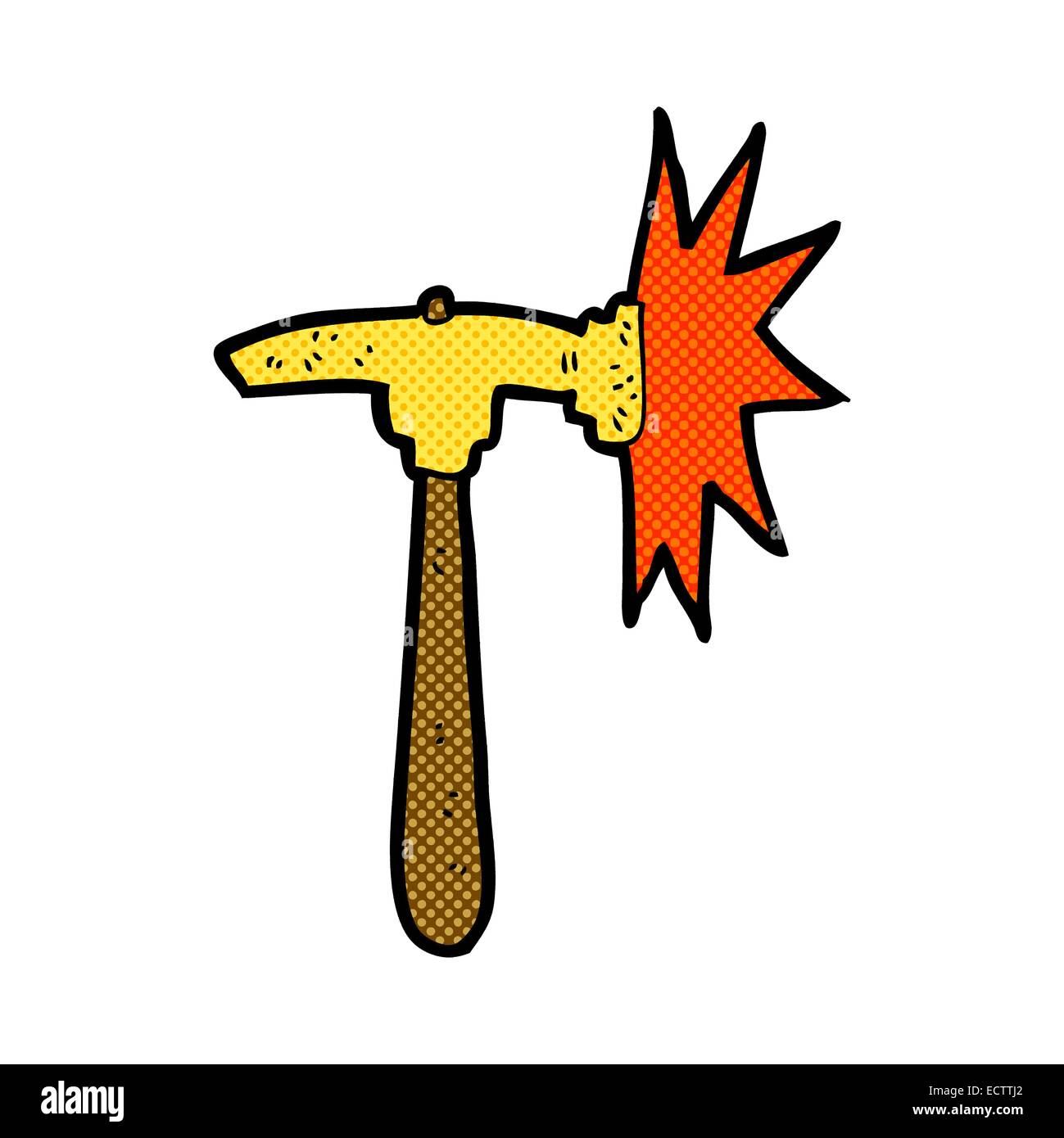 retro comic book style cartoon hammer Stock Vector Image & Art - Alamy