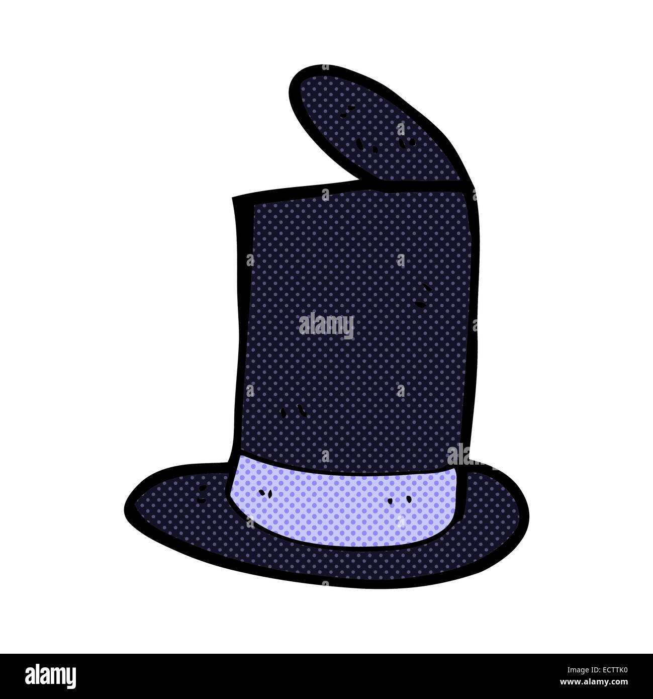 retro comic book style cartoon old top hat Stock Vector Image & Art - Alamy