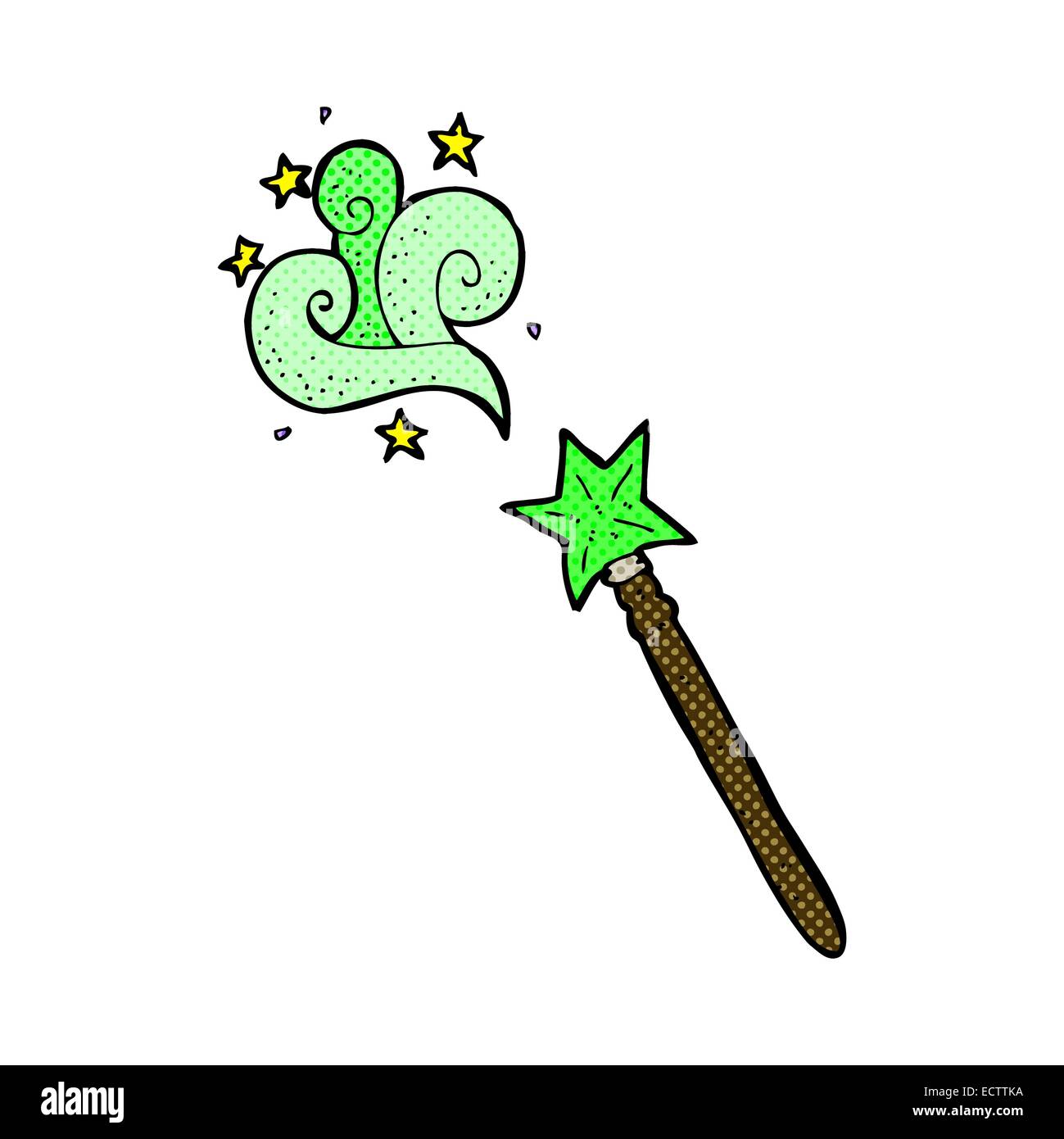retro comic book style cartoon magic wand Stock Vector Image & Art - Alamy