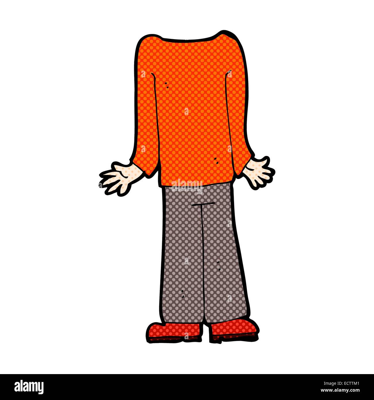 retro comic book style cartoon male body (mix and match retro comic ...