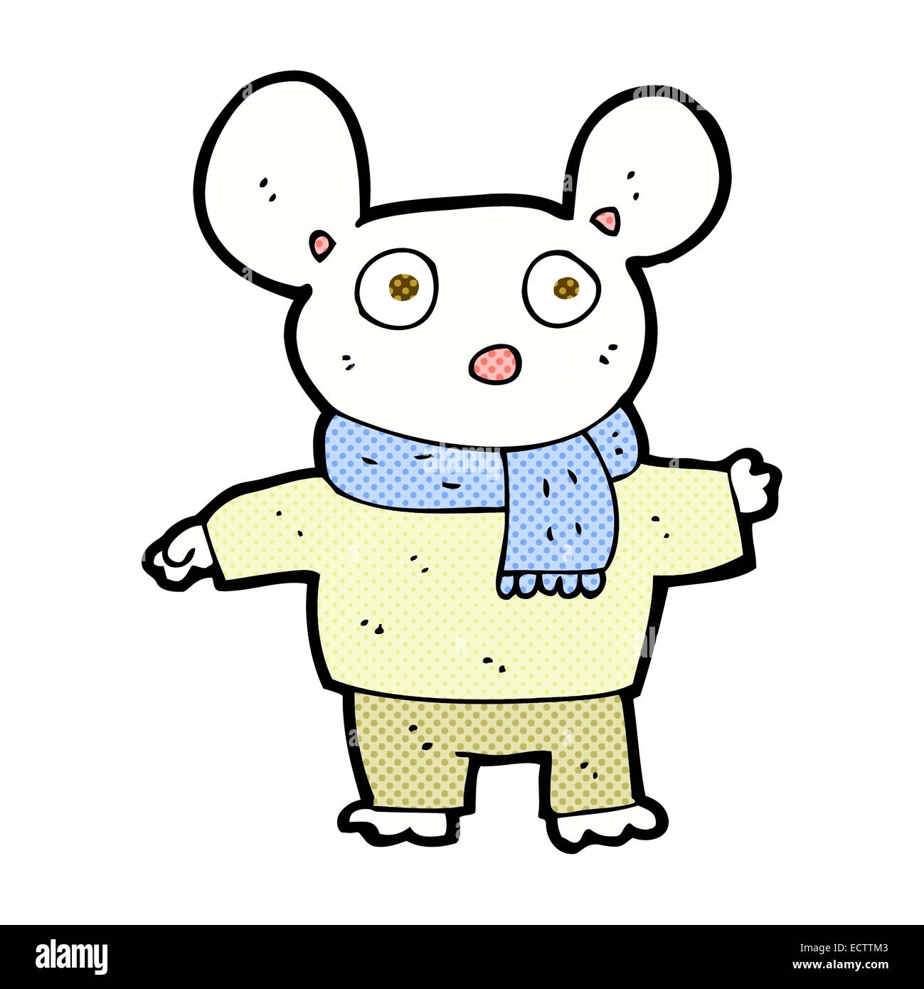 retro comic book style cartoon mouse in clothes Stock Vector Image ...