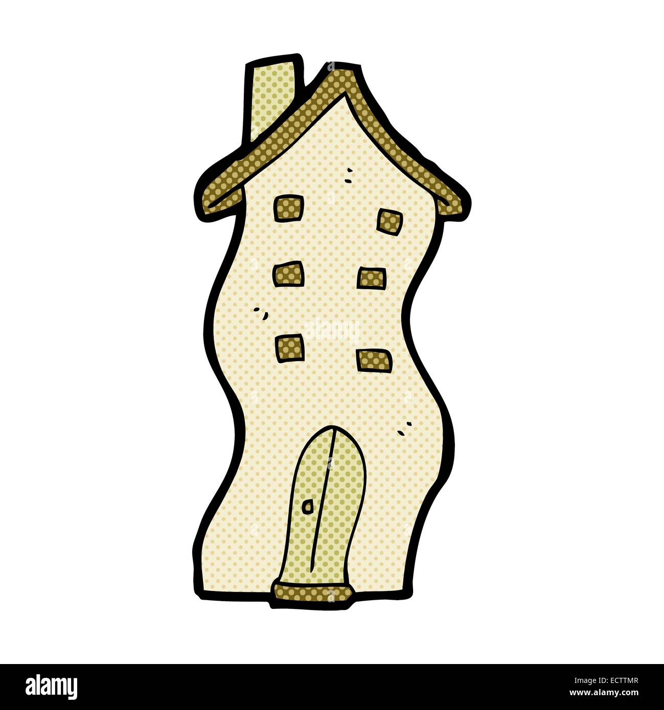 retro comic book style cartoon house doodle Stock Vector Image & Art ...