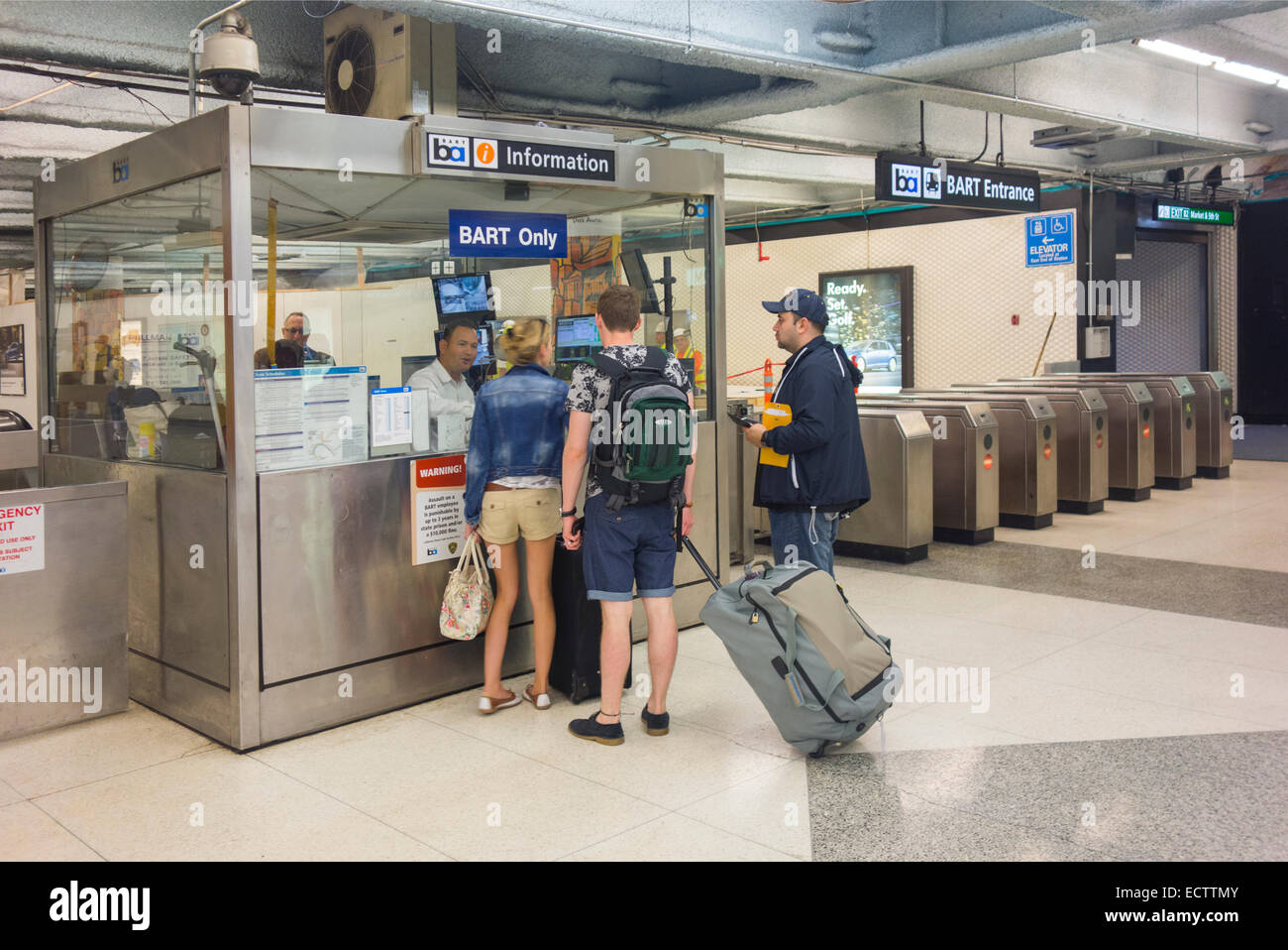 San Francisco BART subway station Stock Photo - Alamy