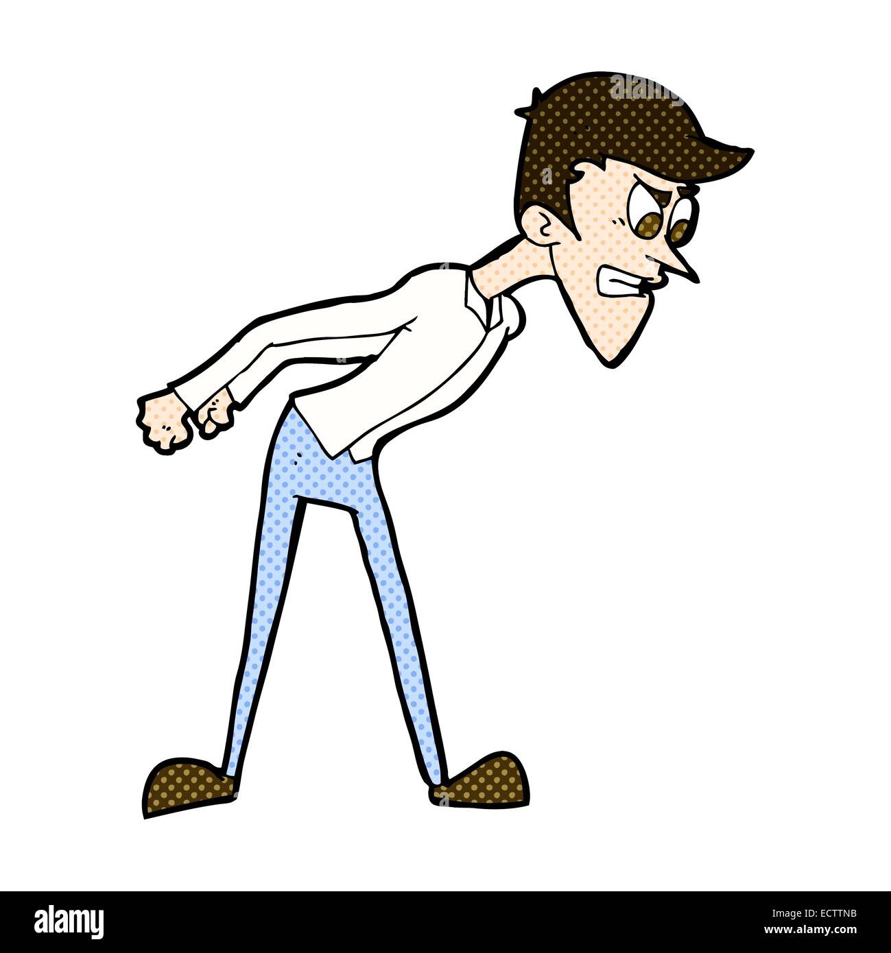 retro comic book style cartoon angry man Stock Vector Image & Art - Alamy