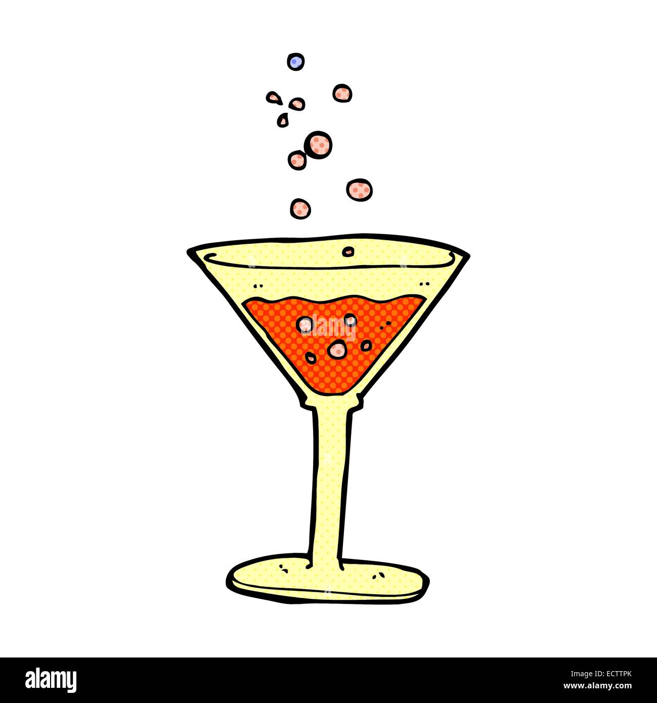 retro comic book style cartoon cocktail Stock Vector Image & Art - Alamy