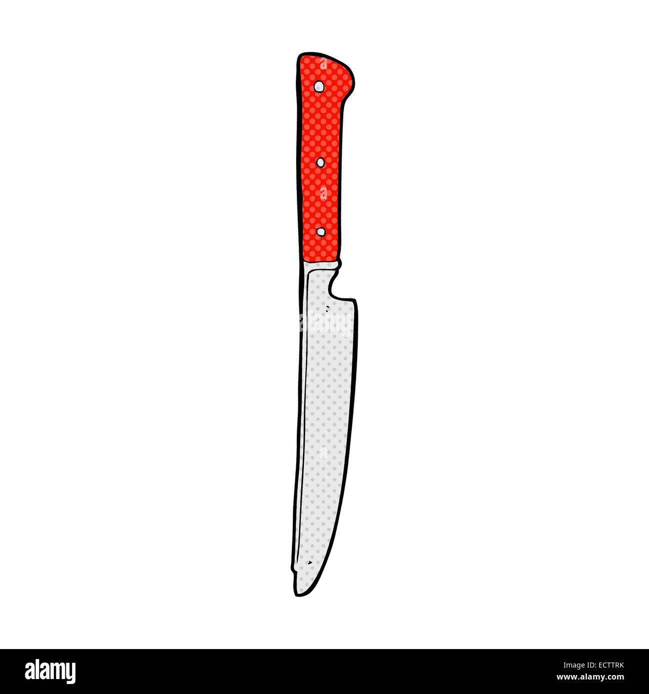 retro comic book style cartoon kitchen knife Stock Vector Image & Art ...