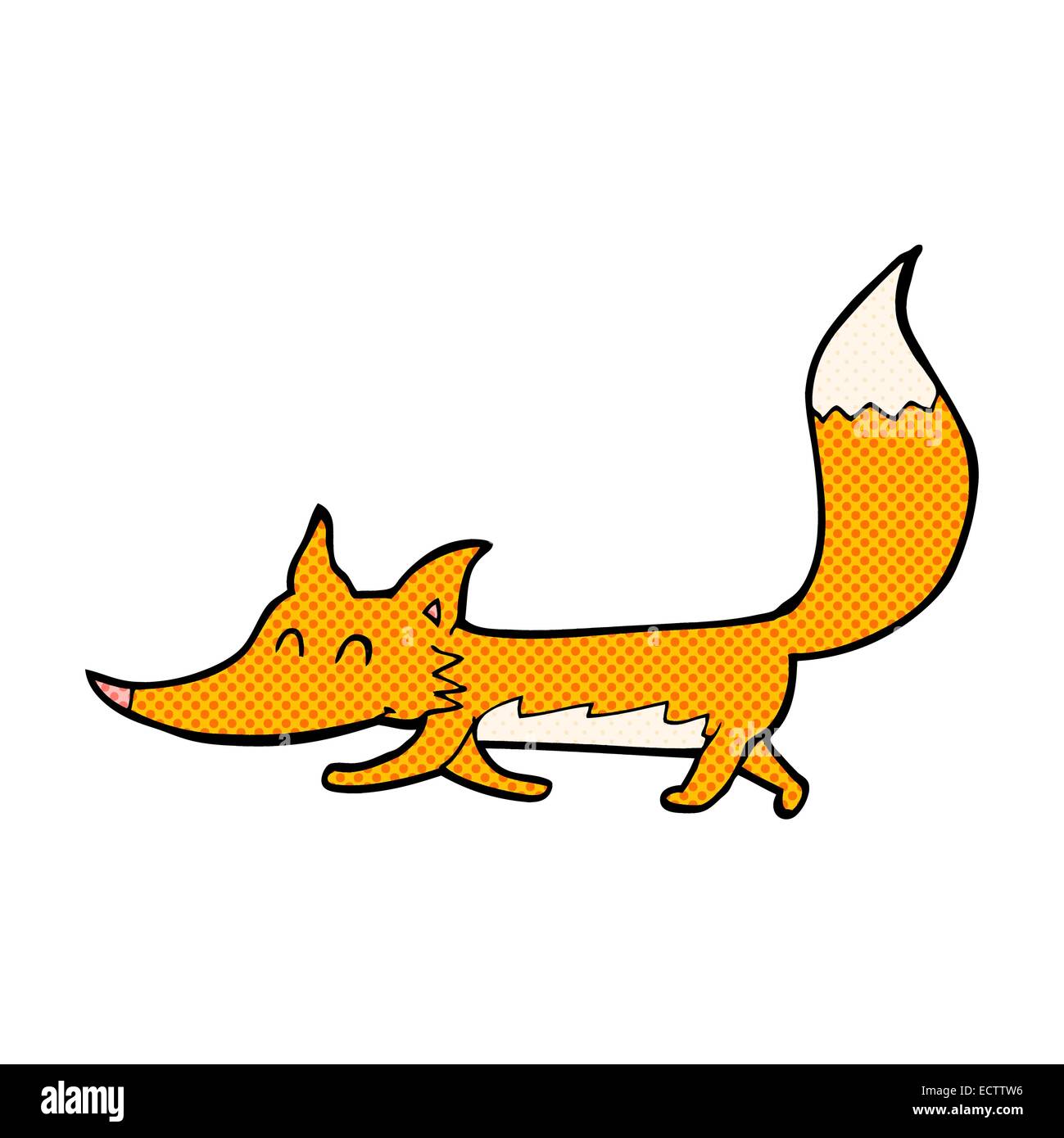 retro comic book style cartoon little fox Stock Vector Image & Art - Alamy