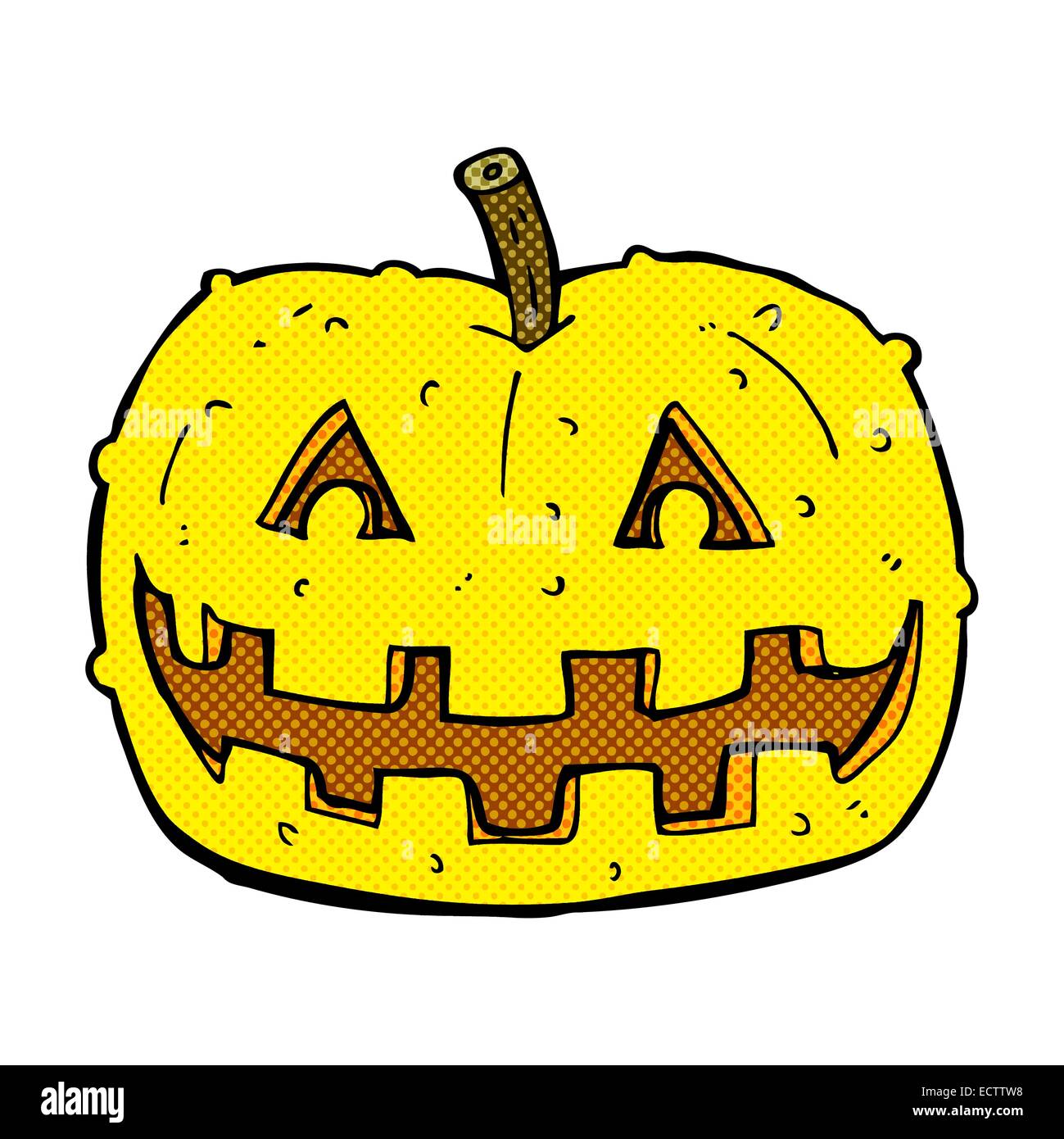 retro comic book style cartoon pumpkin Stock Vector Image & Art - Alamy