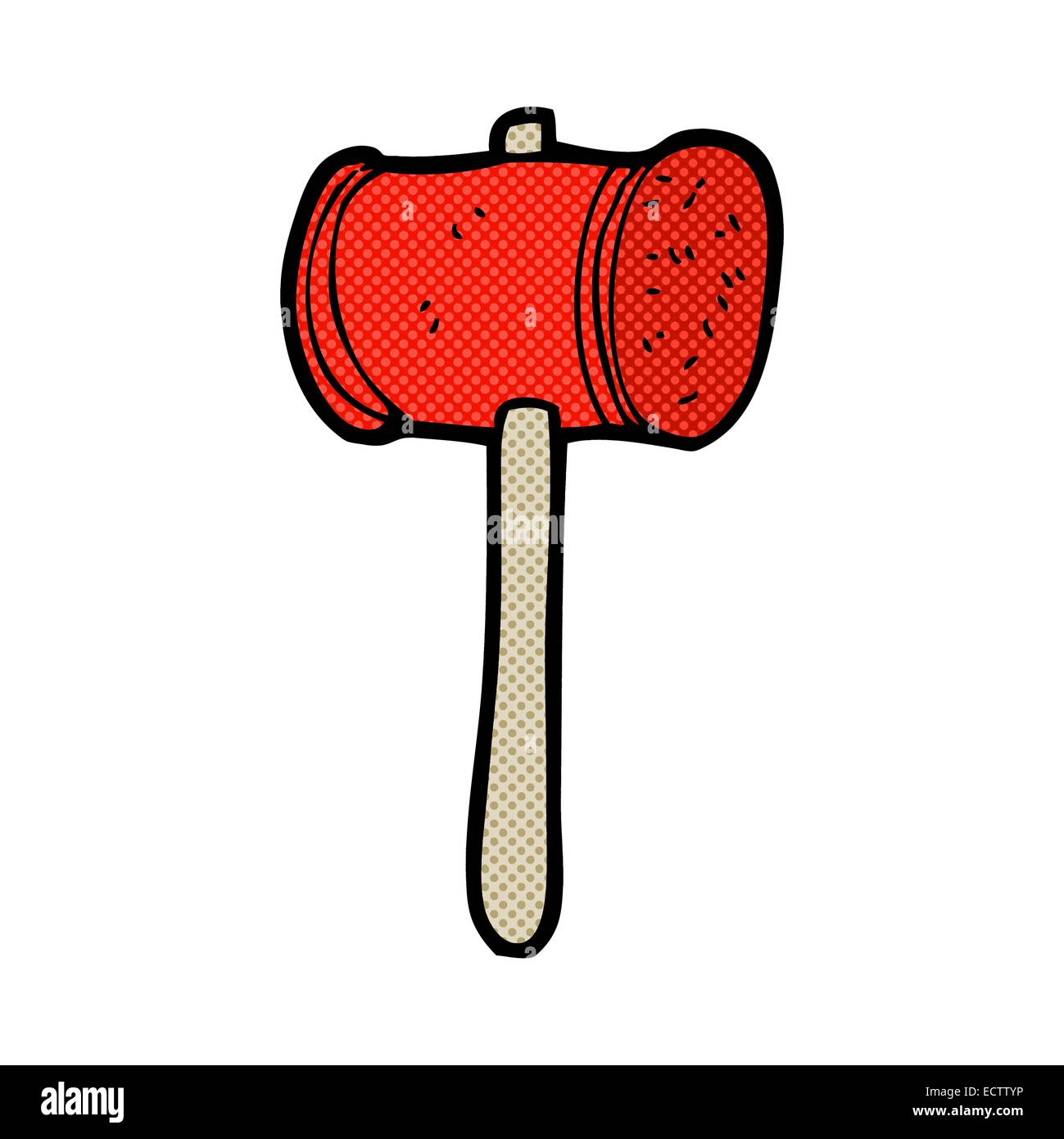 retro comic book style cartoon wooden hammer Stock Vector Image & Art ...