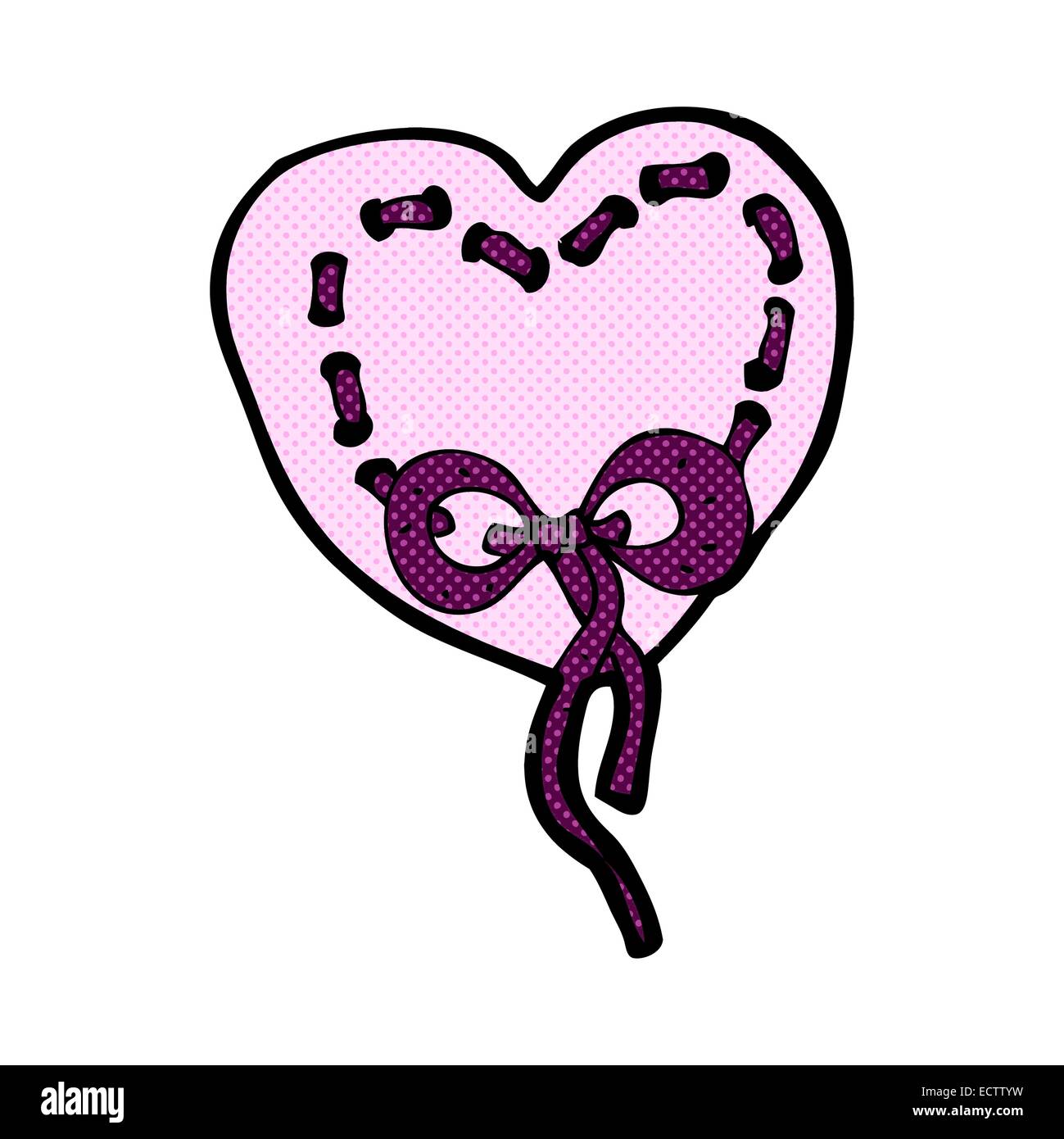stitched heart retro comic book style cartoon Stock Vector Image & Art ...