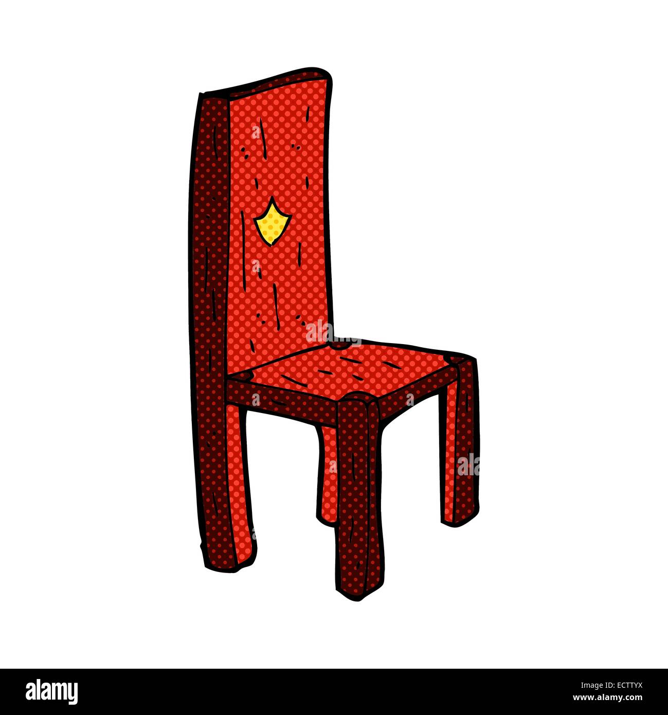 retro comic book style cartoon old chair Stock Vector Image & Art - Alamy