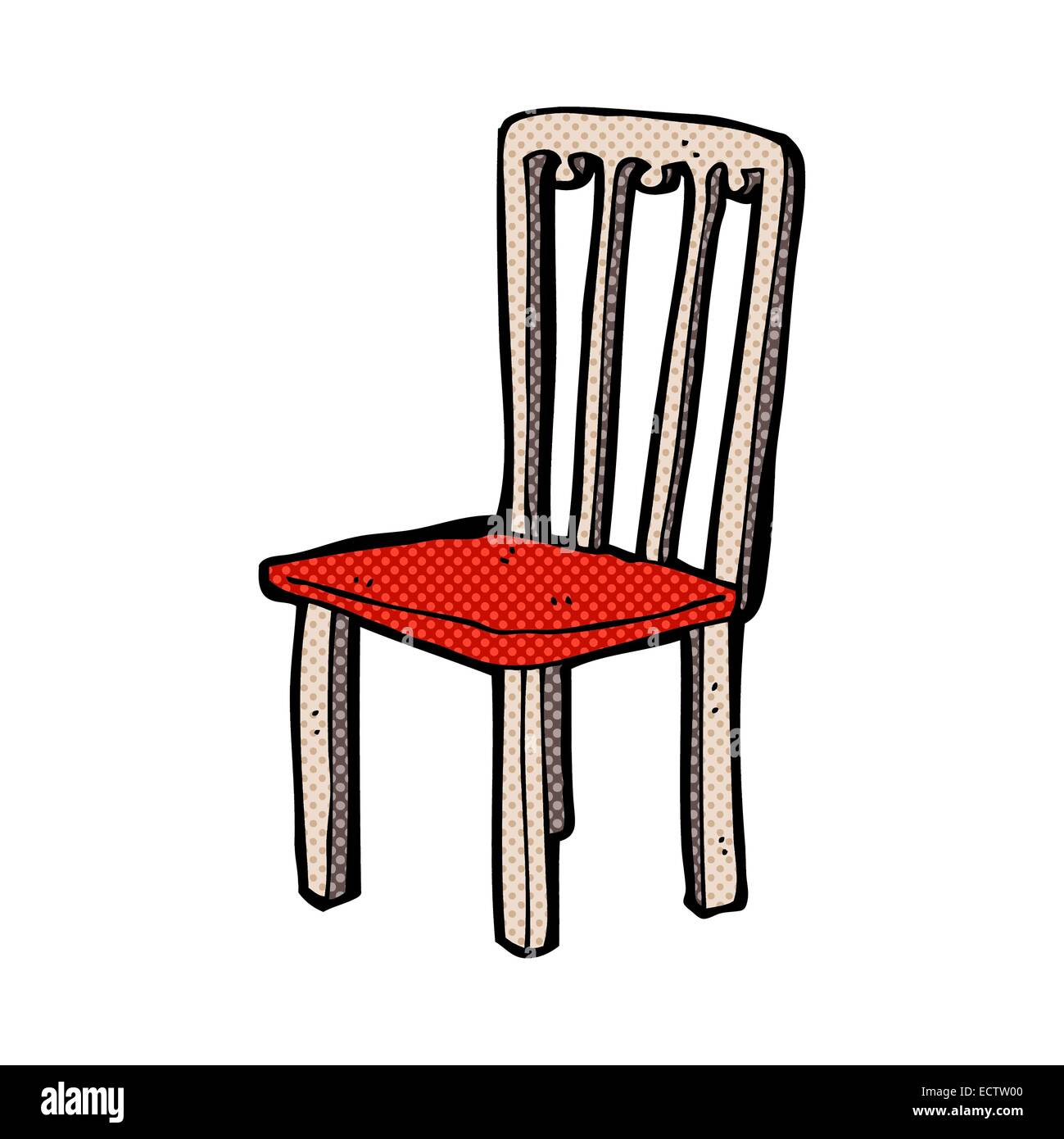 retro comic book style cartoon old chair Stock Vector Image & Art - Alamy