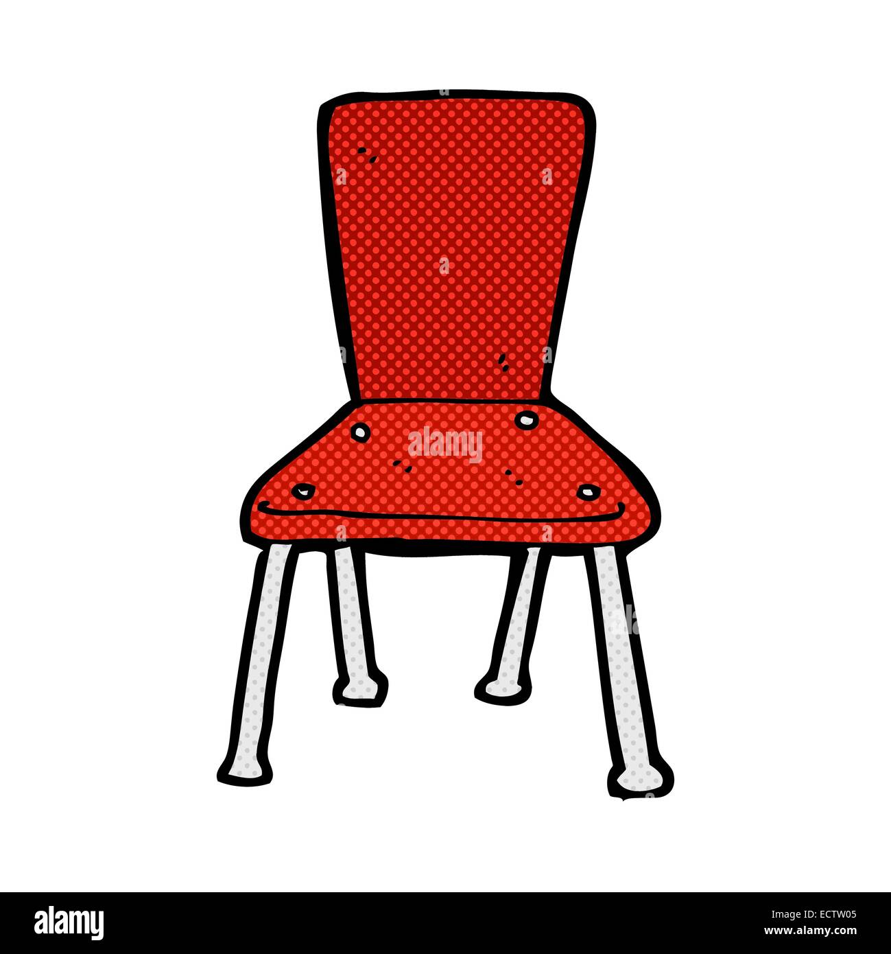 retro comic book style cartoon old school chair Stock Vector Image ...